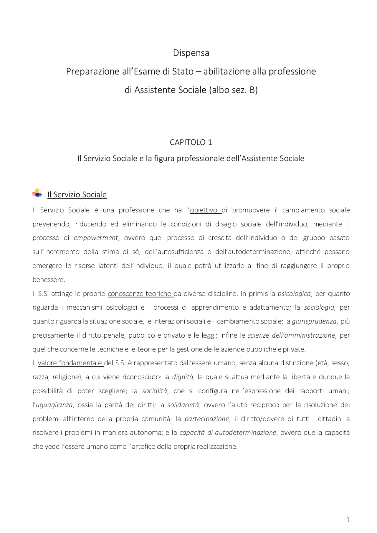 Manuale Di Servizio Sociale Docsity