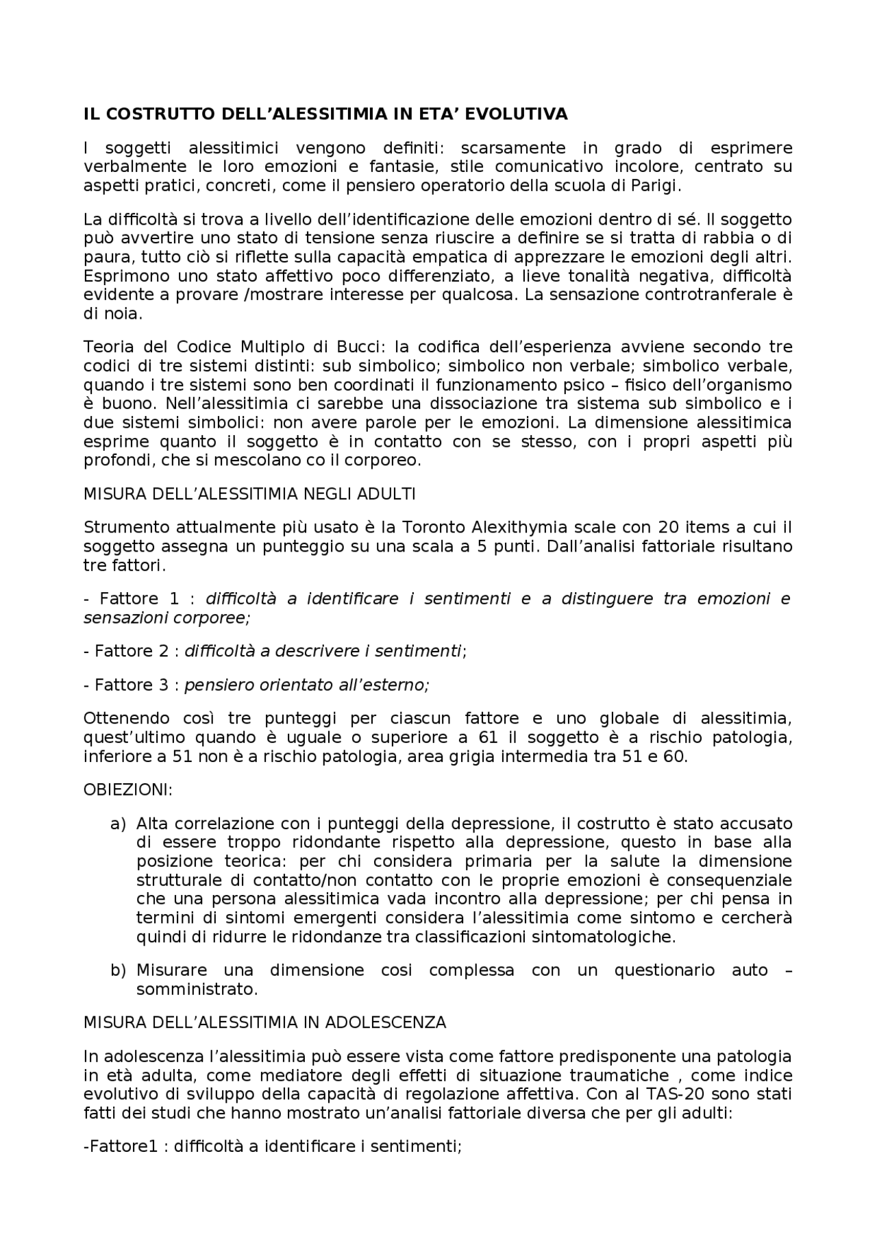 Laboratorio Di Psicosomatica Docsity