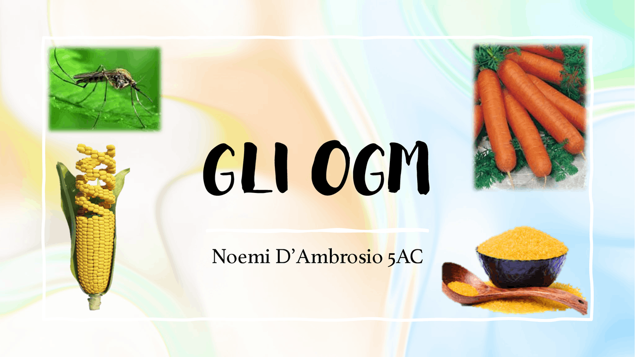RICERCA E PRESENTAZIONE SUGLI OGM - Docsity