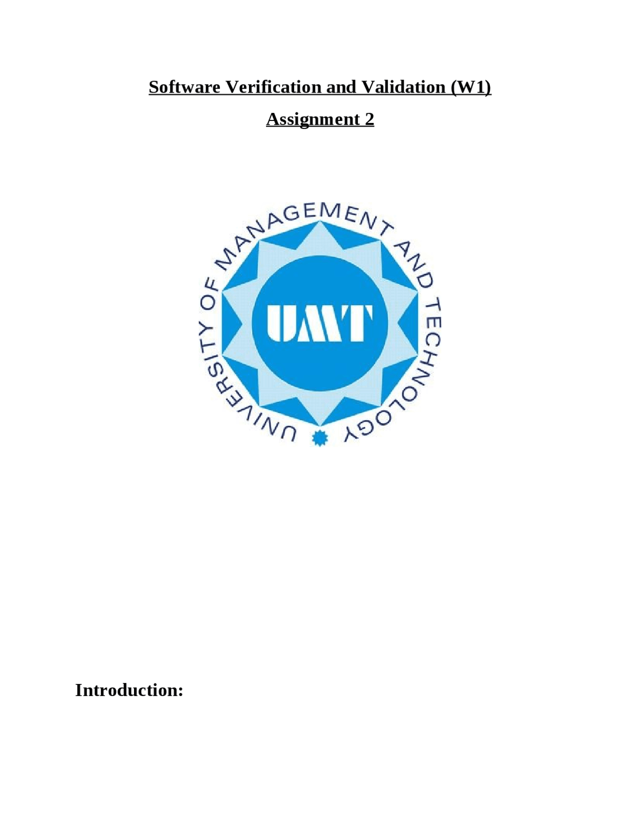 Software Quality Testing Assignments Docsity