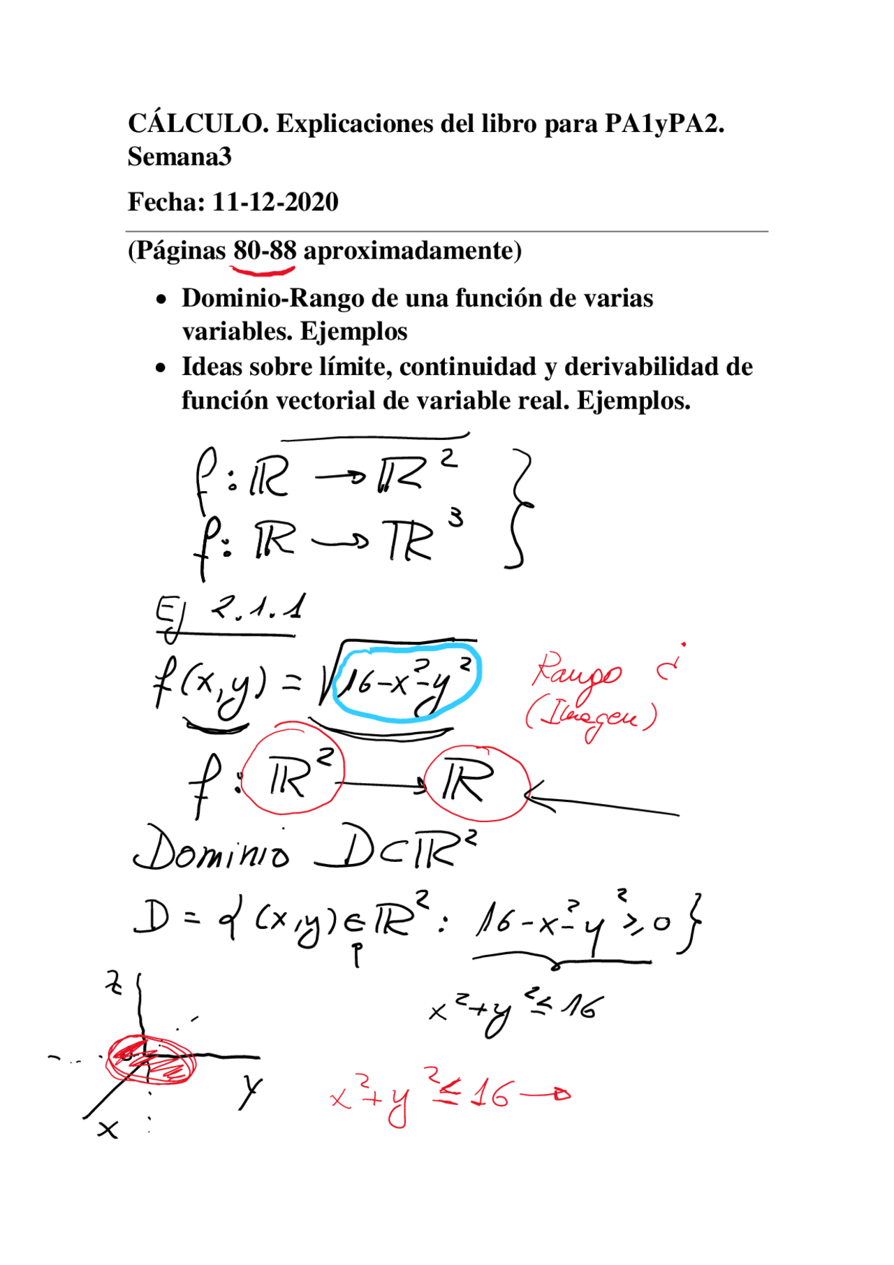 Apuntes Clases De Calculo En El Grado De Ing Geomatica Docsity