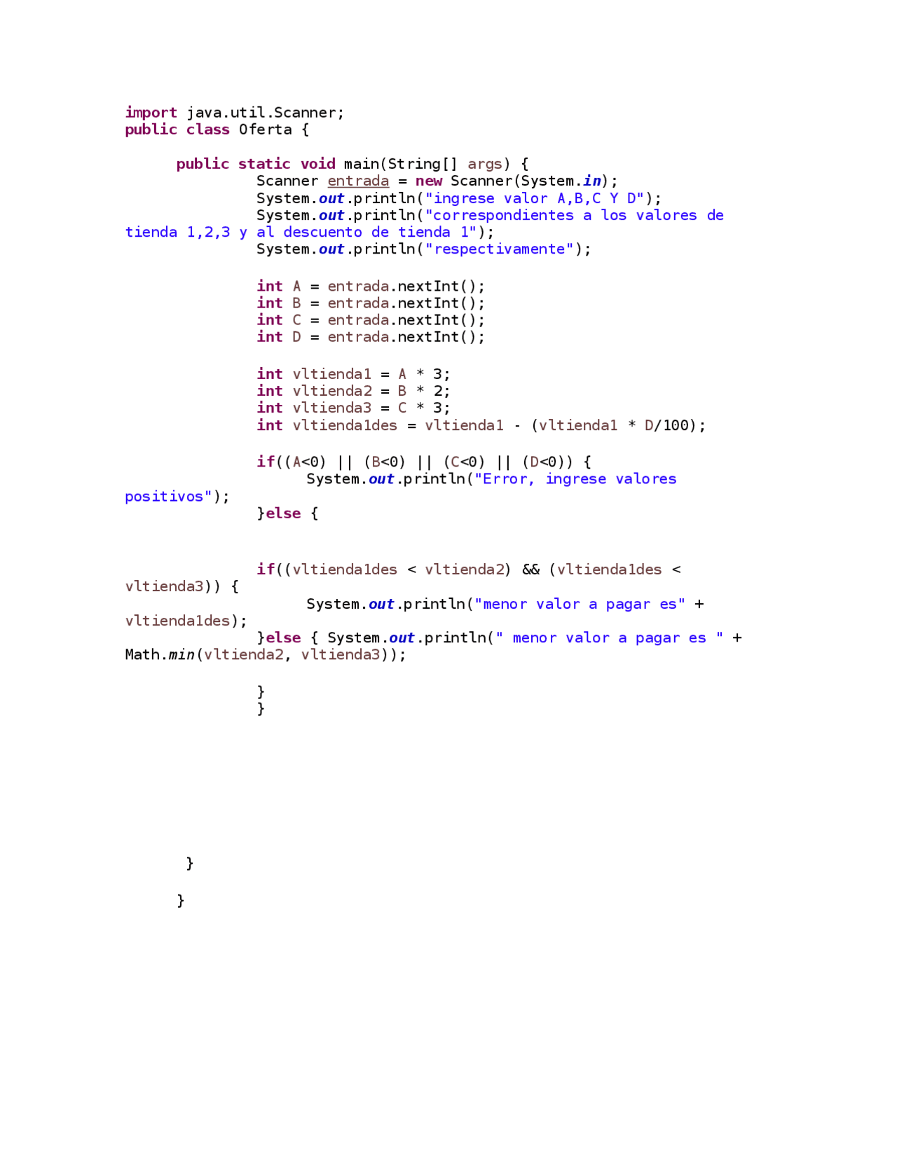 PROGRAMACION PARA JAVA - Docsity