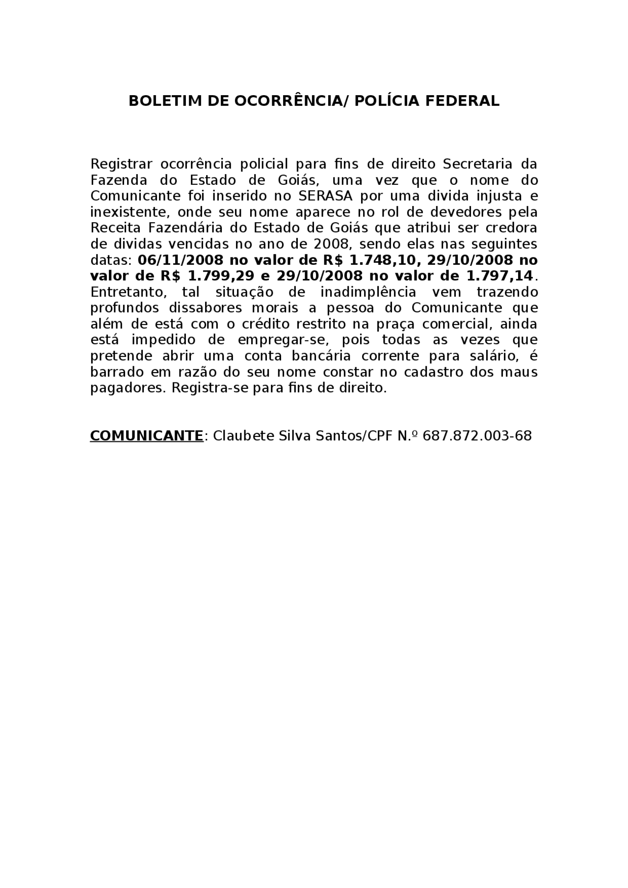 Modelo de documentos práticos - Docsity