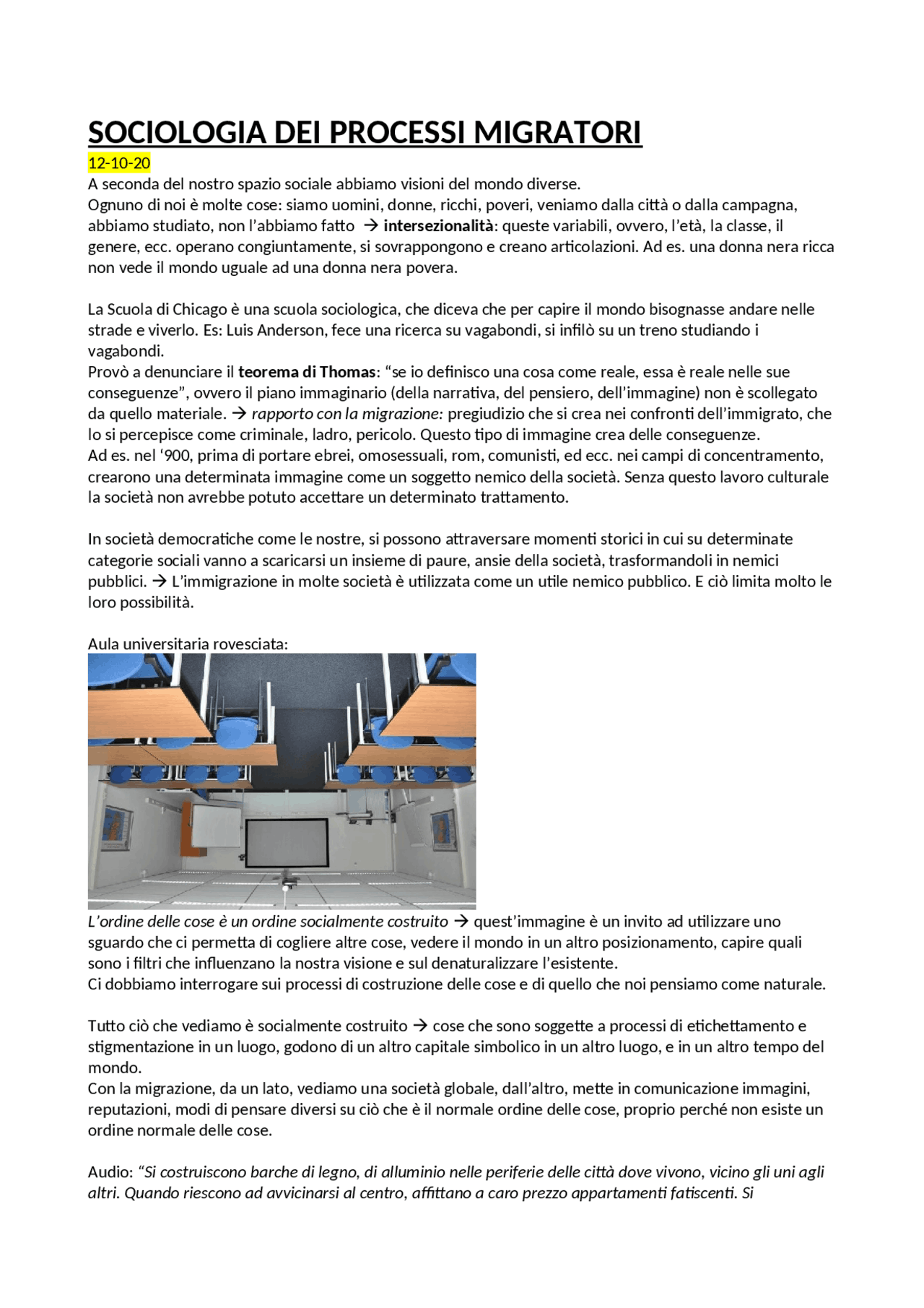 Sociologia Dei Processi Migratori Appunti Docsity