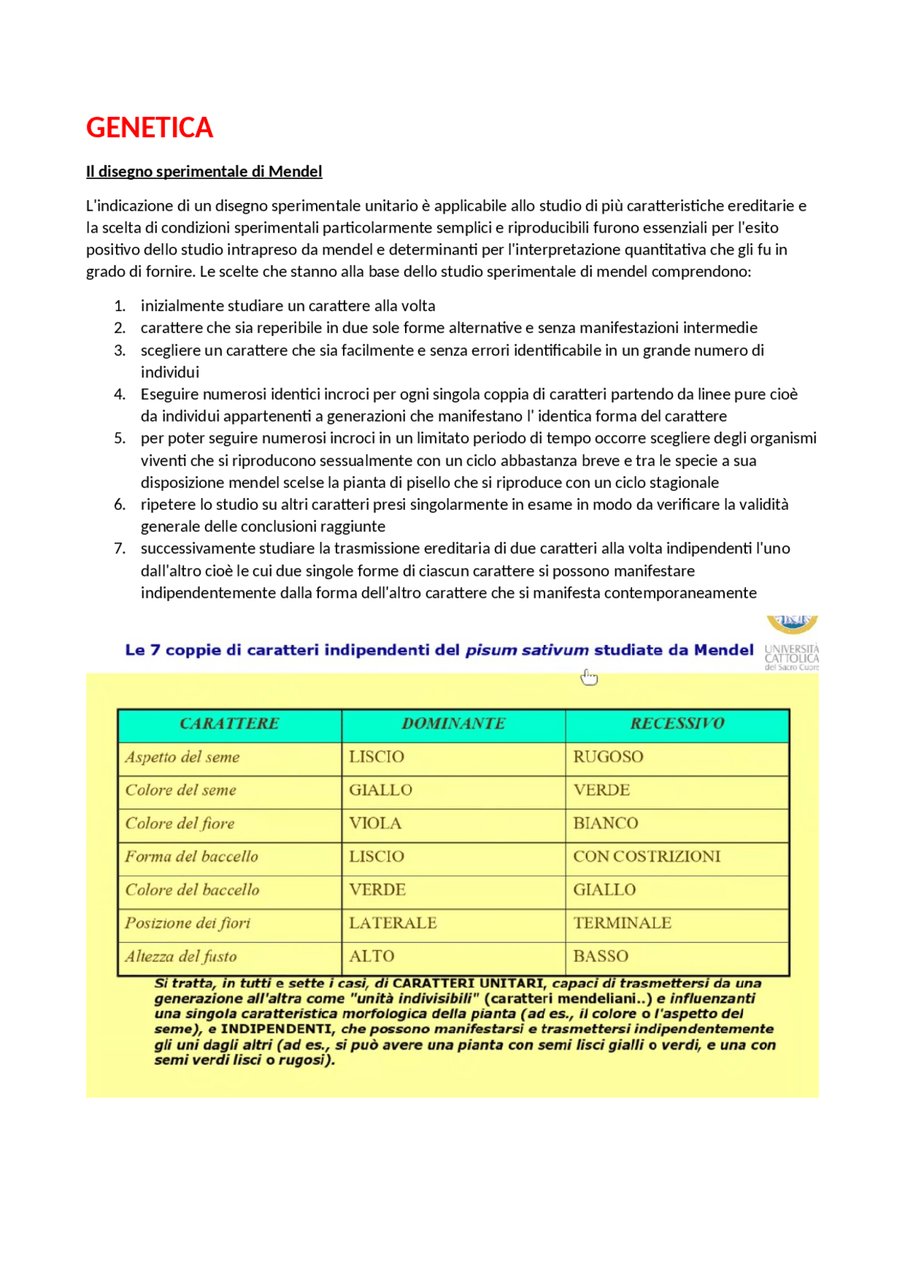 Appunti Vari Sulla Genetica Docsity