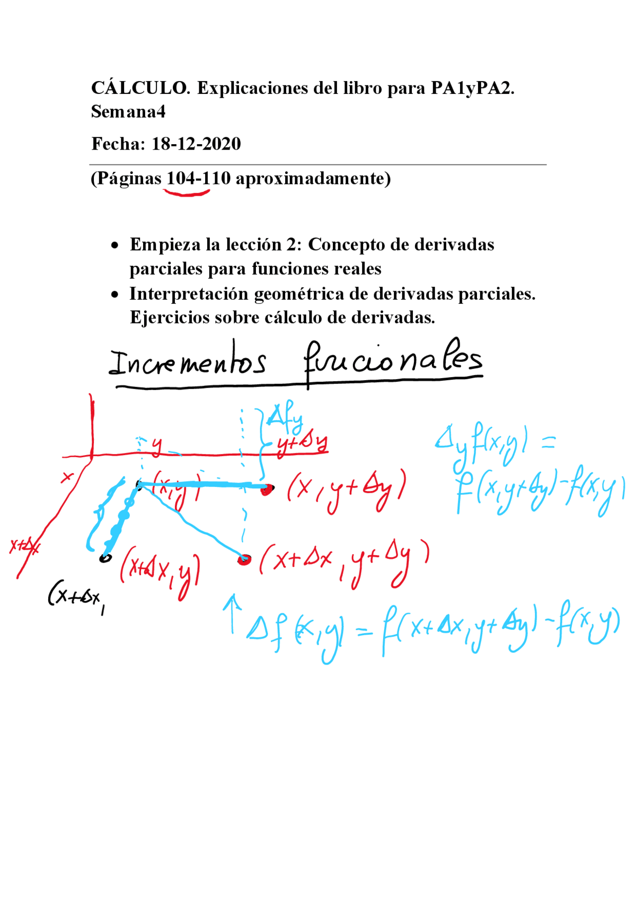 Apuntes Clases De Calculo En El Grado De Ing Geomatica Docsity