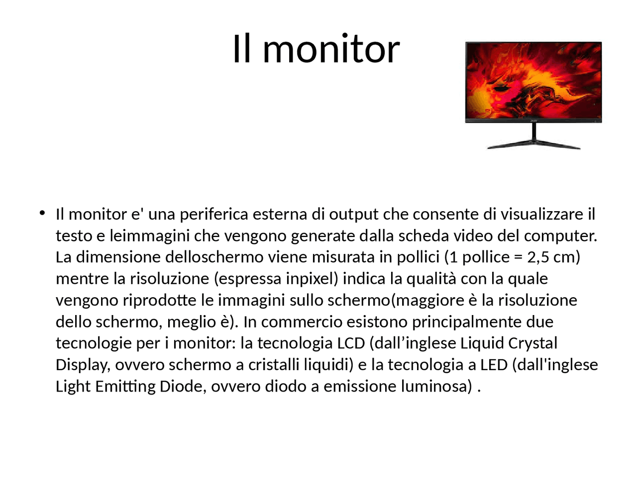 Le componenti di un computer(presentazione) - Docsity