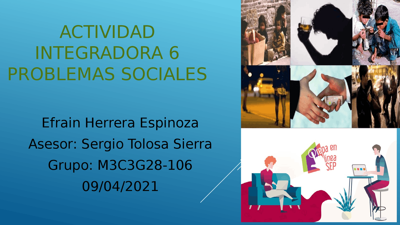 Actividad Integradora 6 Problemas Sociales Docsity
