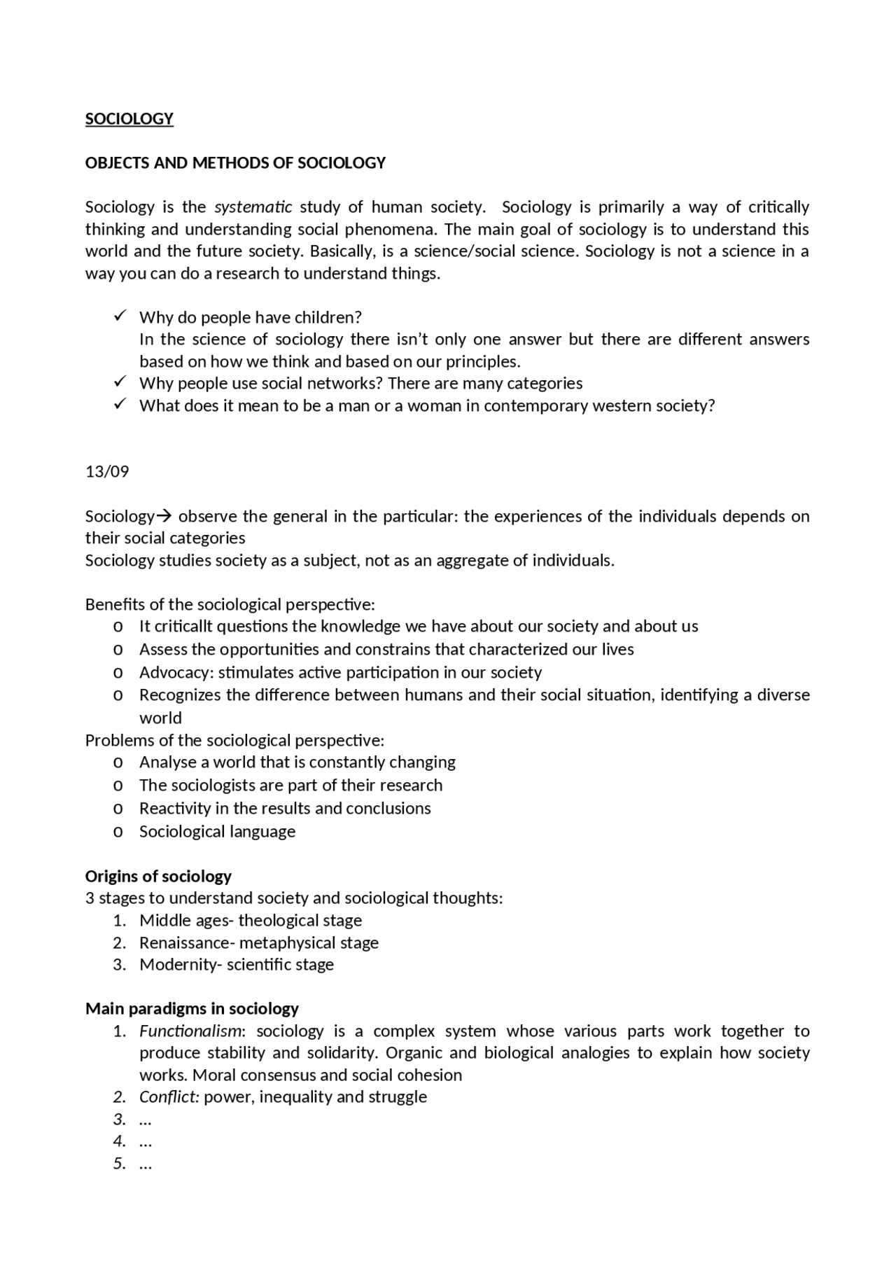 Sociology Appunti Sociologia Docsity