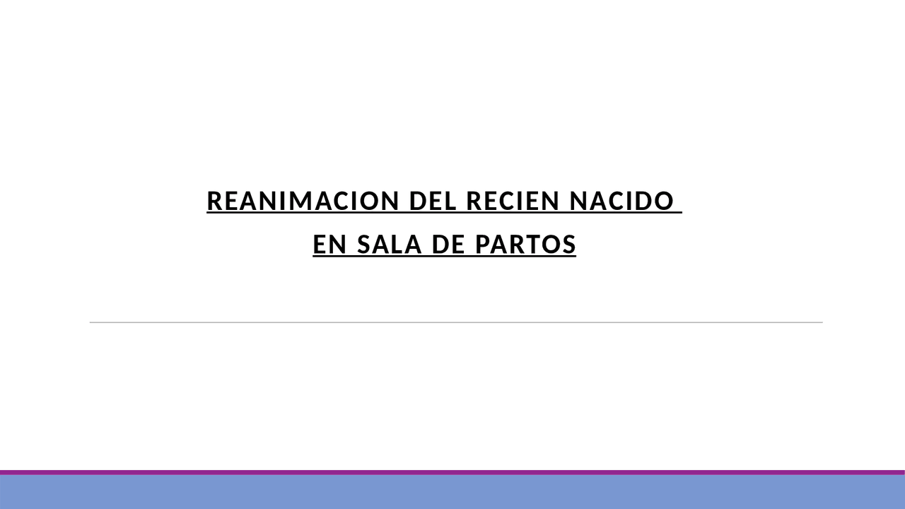 Reanimacion Neonatal Docsity