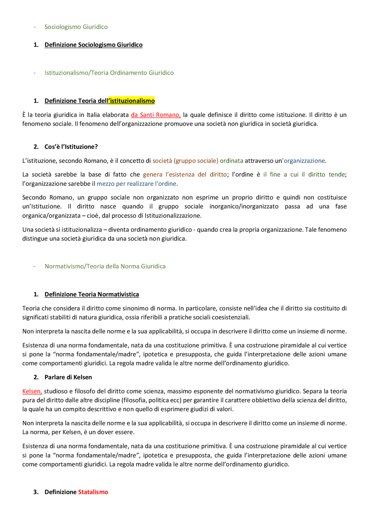 Riassunto E Risposte Teoria Generale Del Diritto Docsity