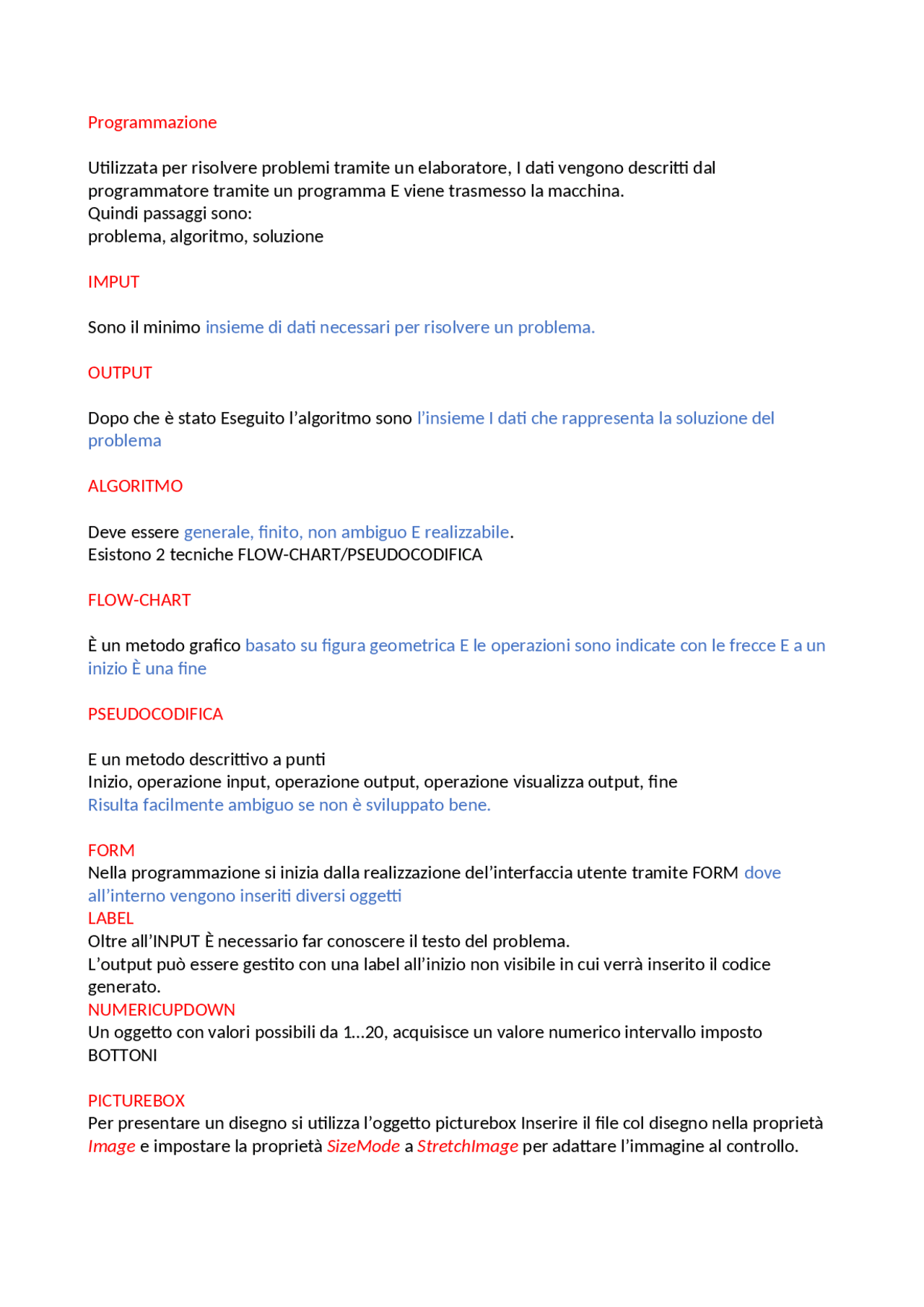 Programmazione Docsity