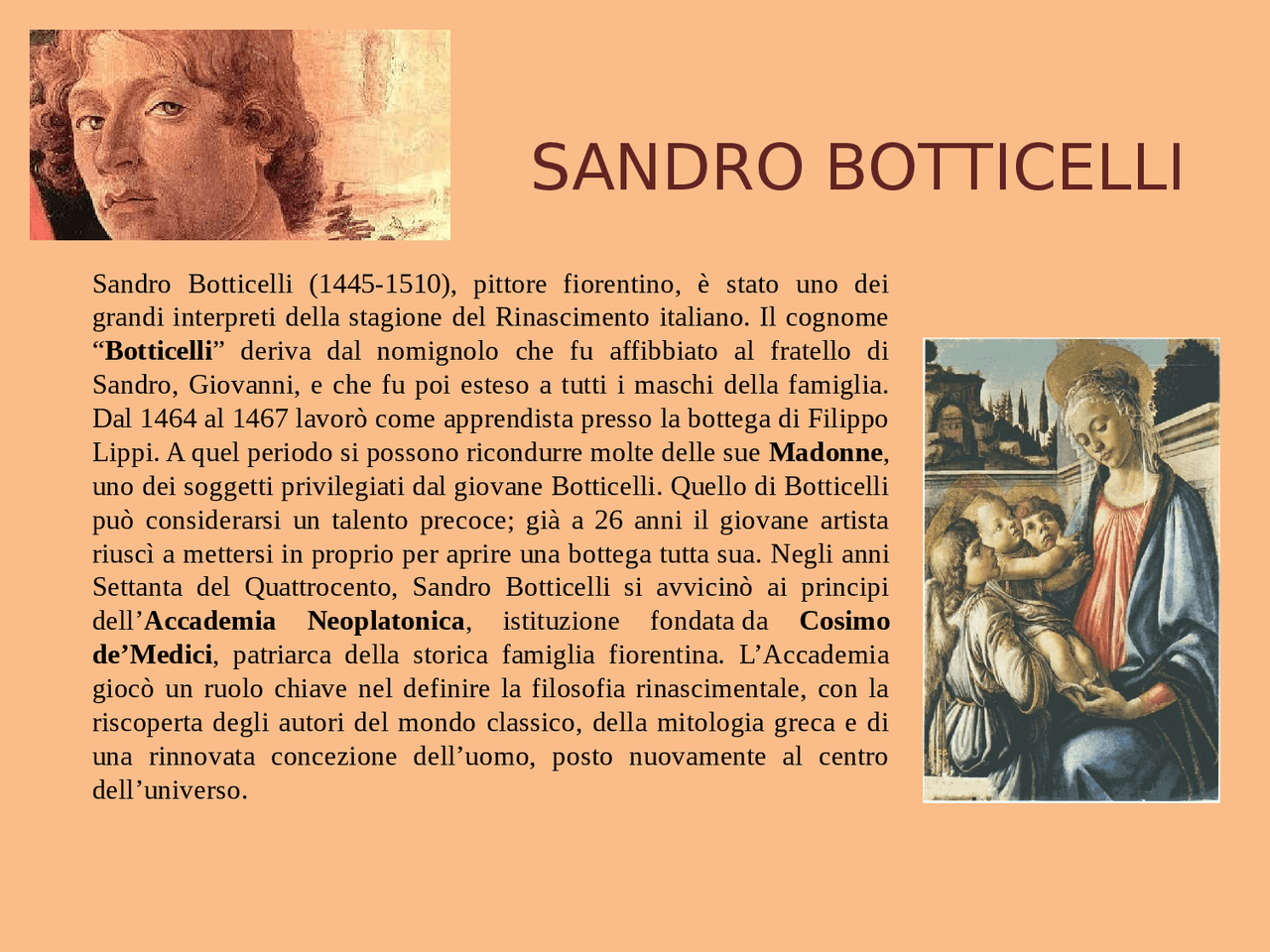 Sandro botticelli powerpoint - Docsity