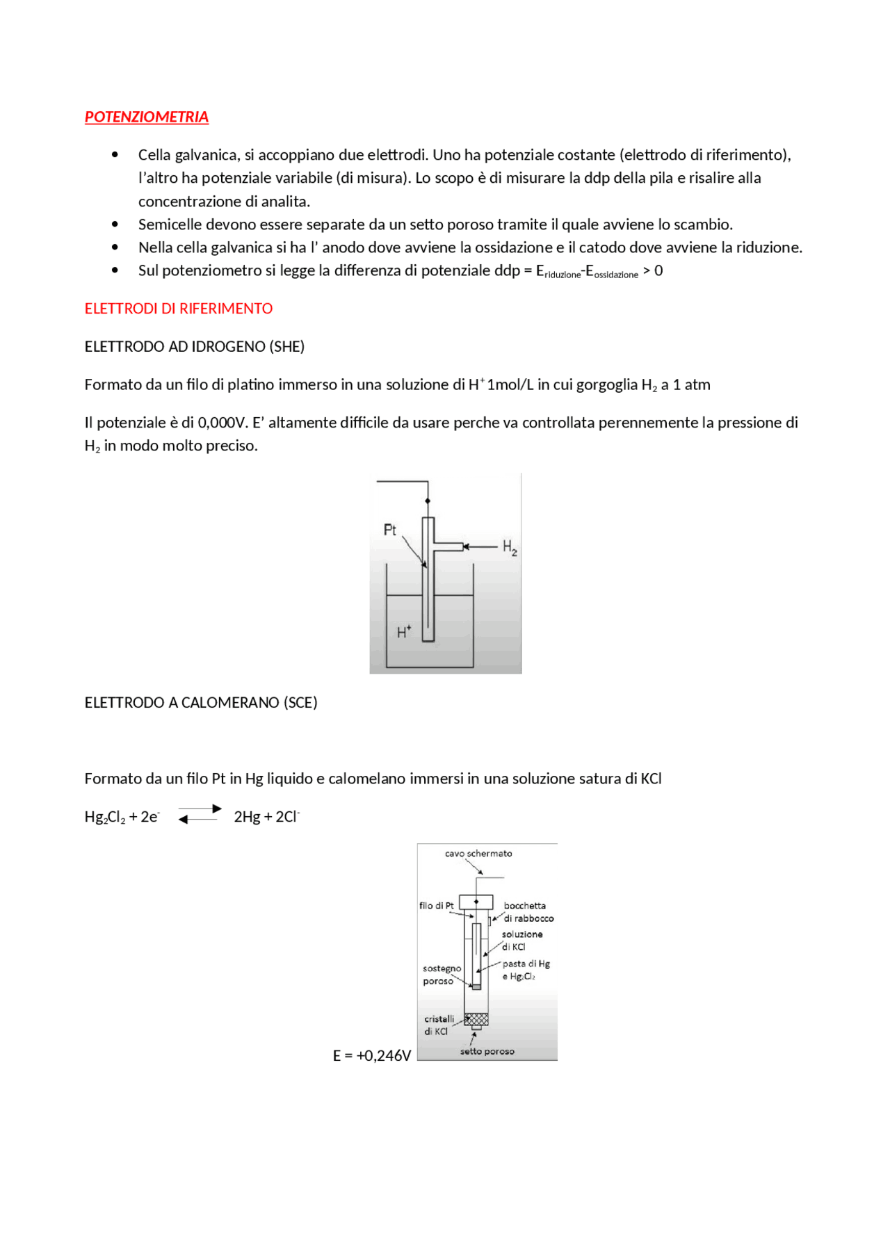 Potenziometria Ed Elettrodi Docsity