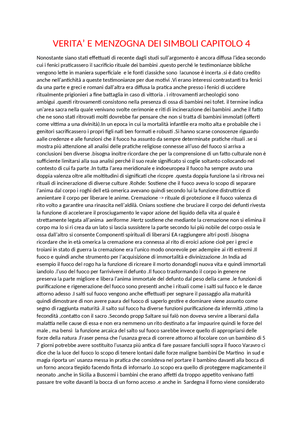 Verità E Menzogna Dei Simboli Cap 4 Docsity