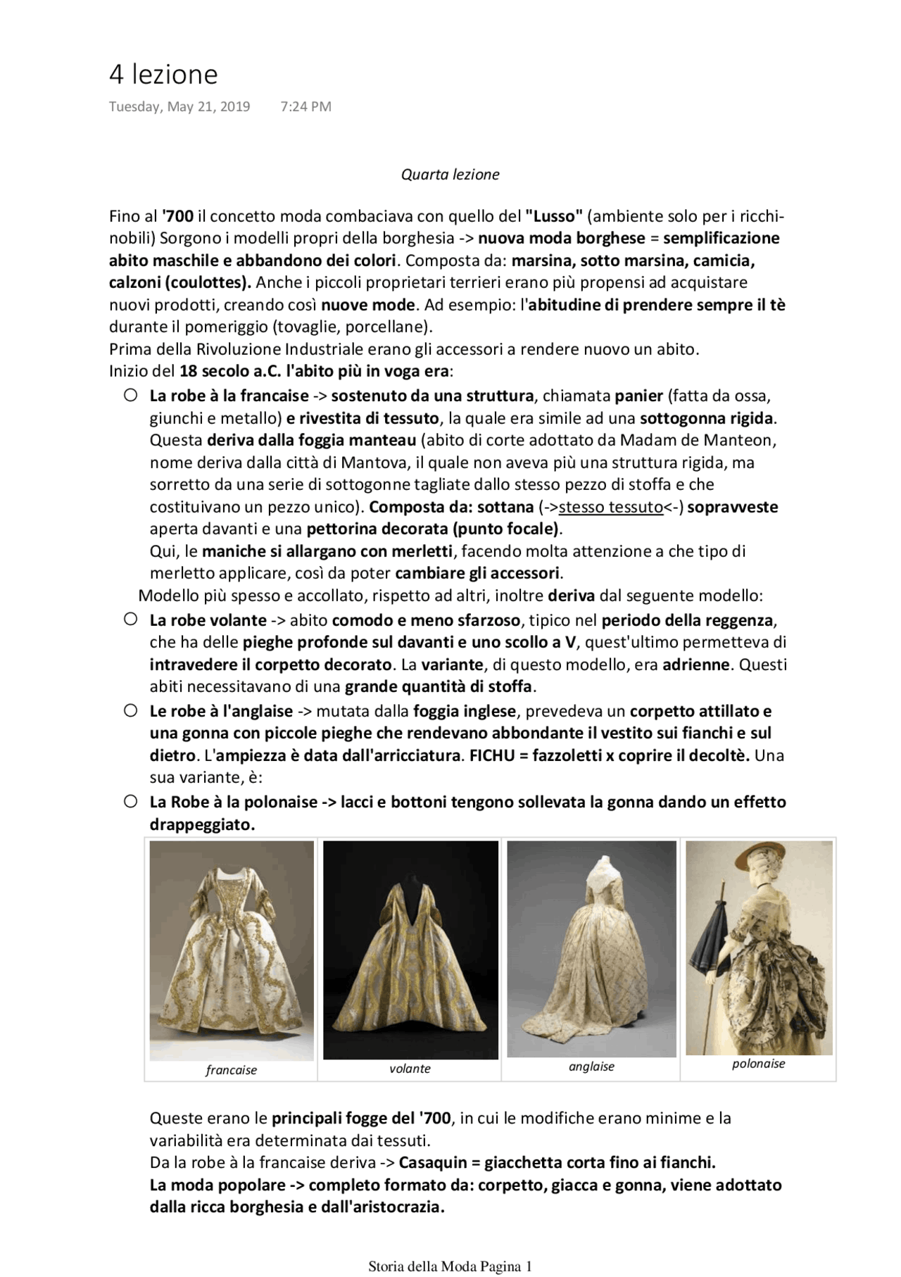 Appunti Storia Della Moda Docsity