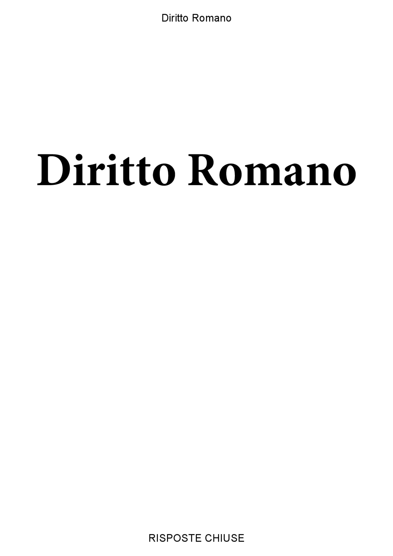 Diritto Romano Paniere Compilato Ecampus Docsity