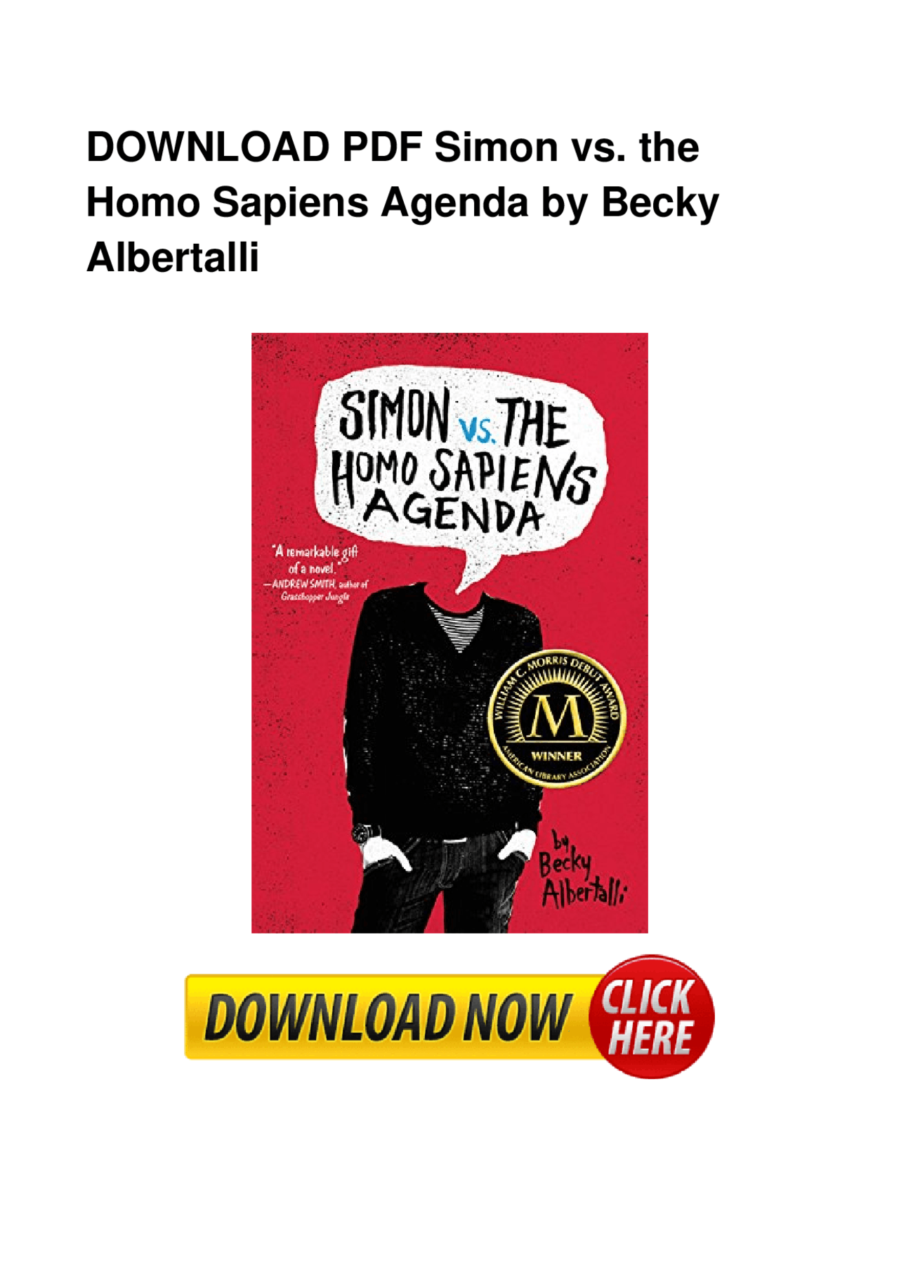 *FILE~Full Book Simon Vs. The Homo Sapiens Agenda DOC WA80387432 - Docsity