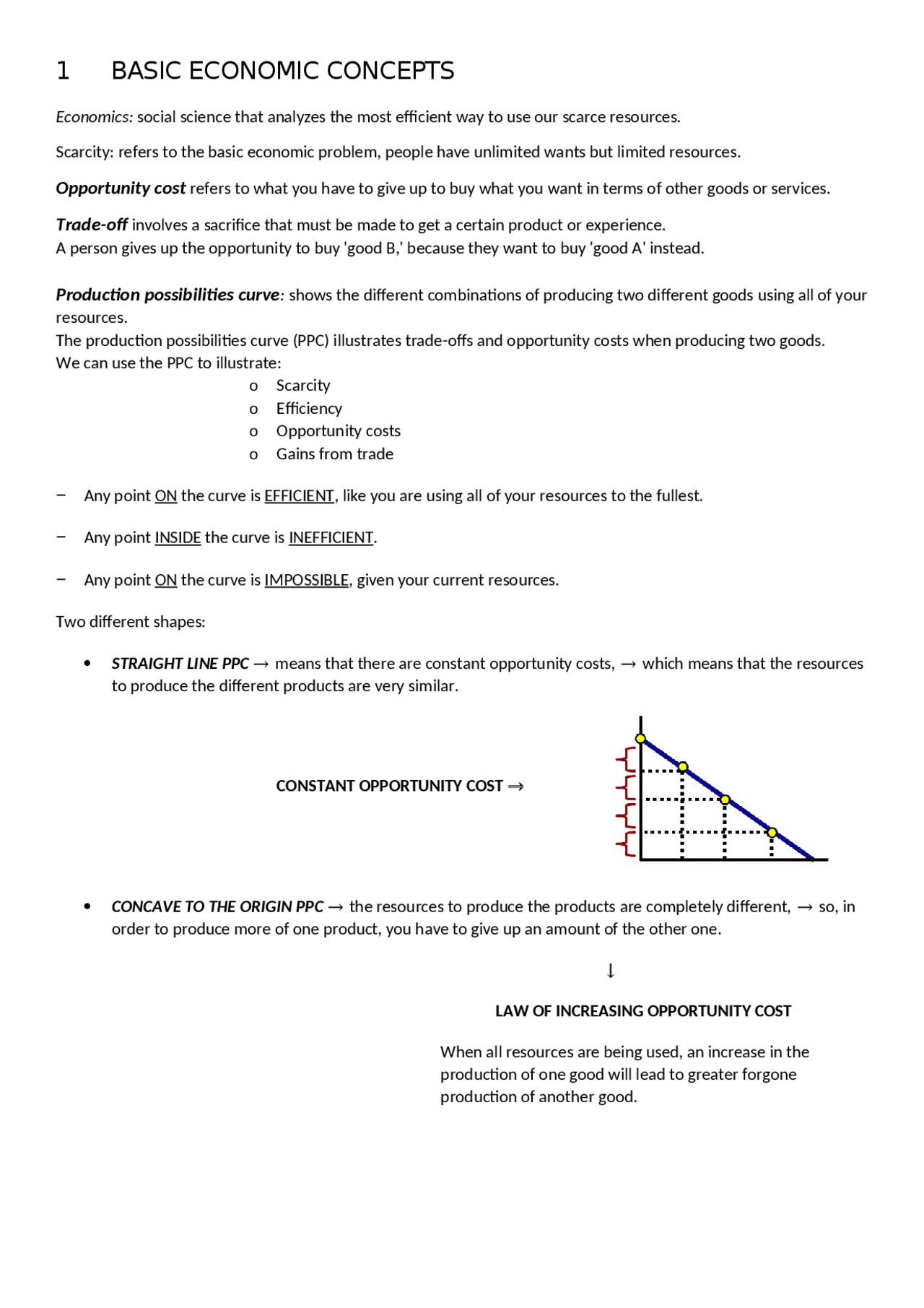 BASIC ECONOMIC CONCEPTS - Docsity