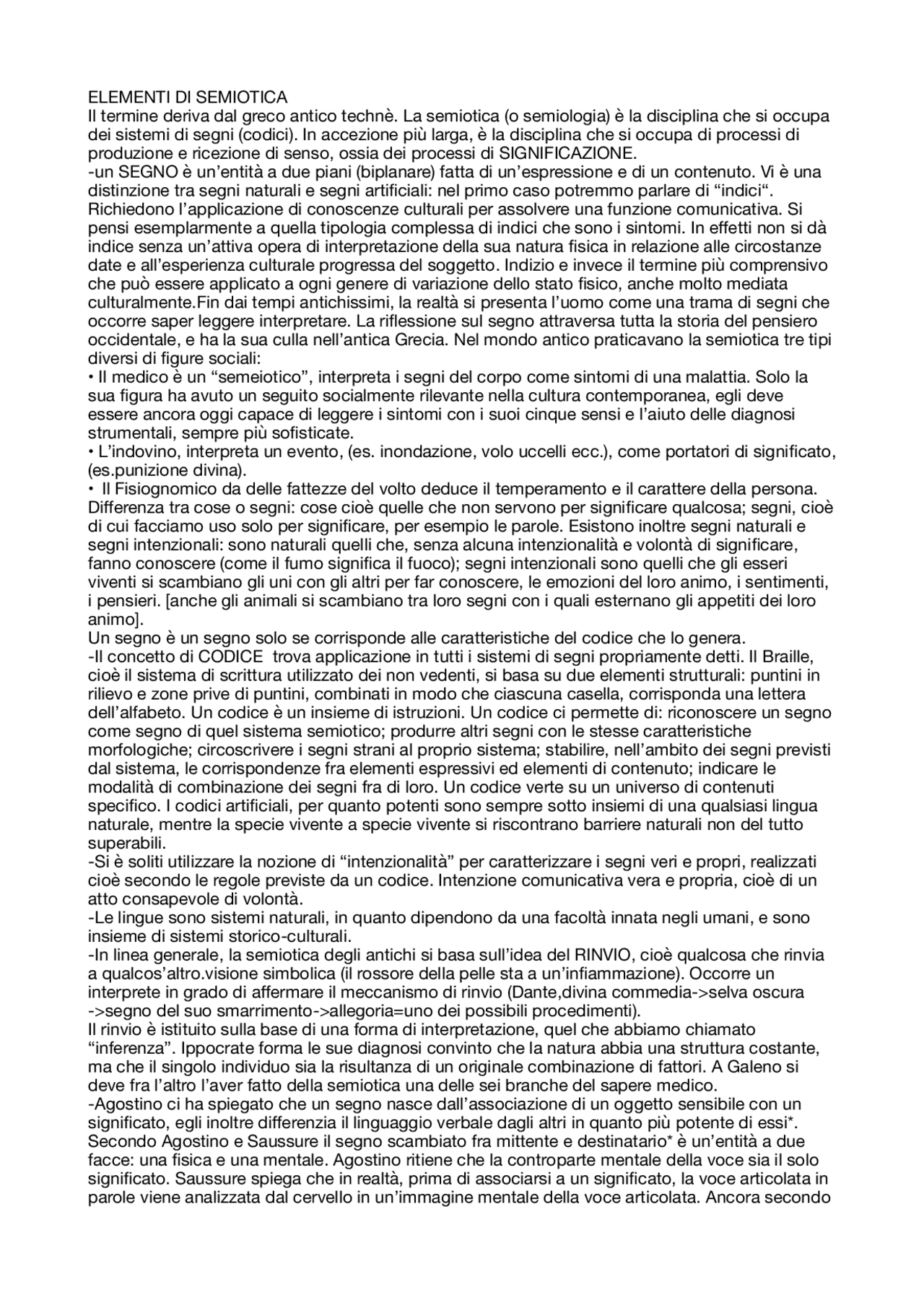 Elementi Di Semiotica Docsity