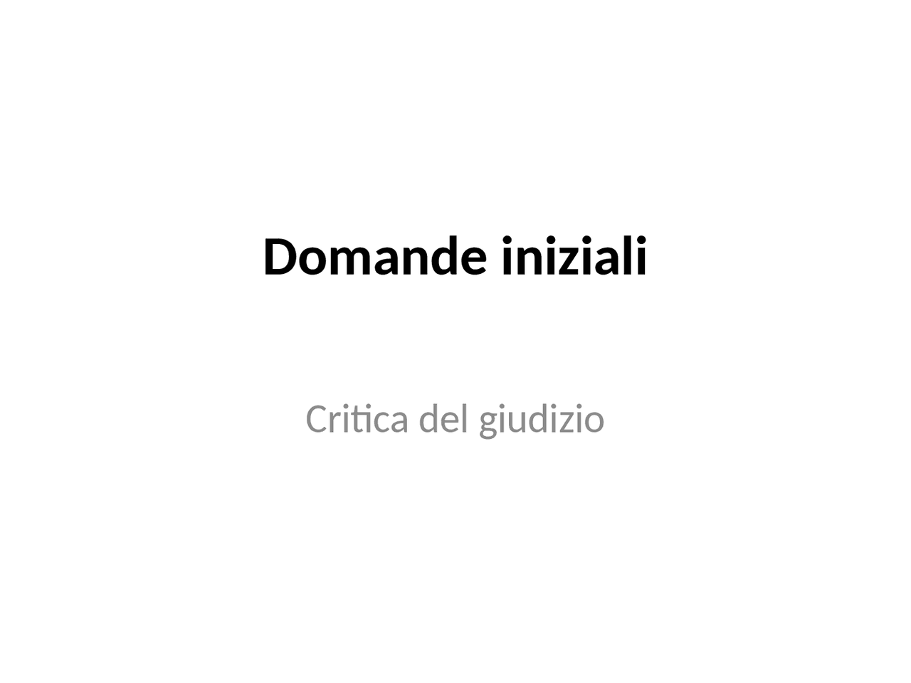 Critica Del Giudizio Docsity