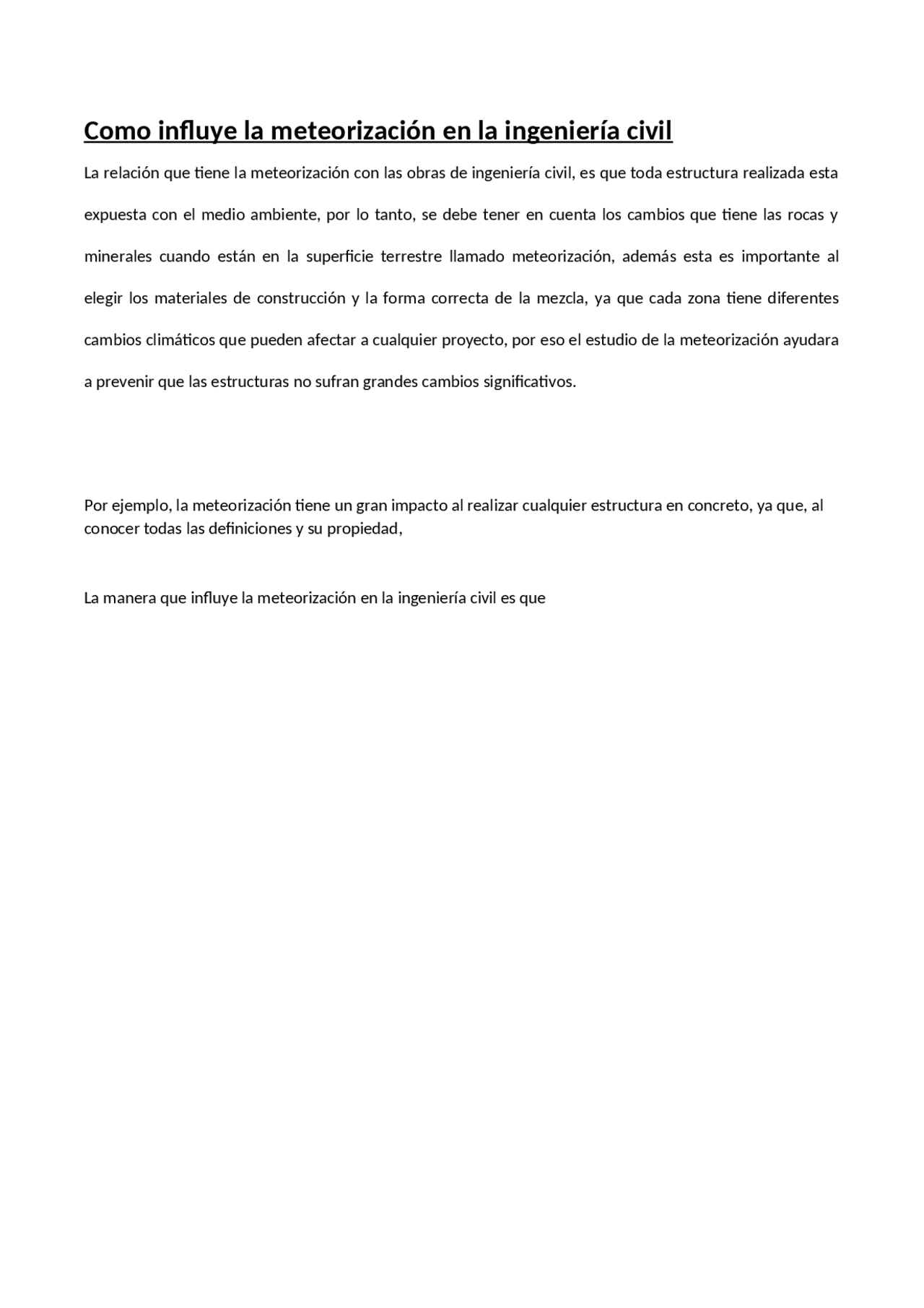 Como Influye La Meteorización En La Ingeniería Civil Docsity