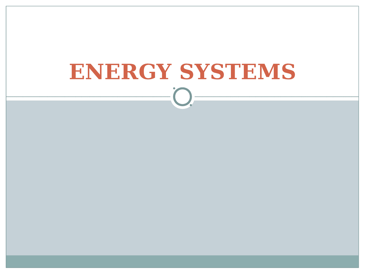 Energy Systems Chemistry notes - Docsity