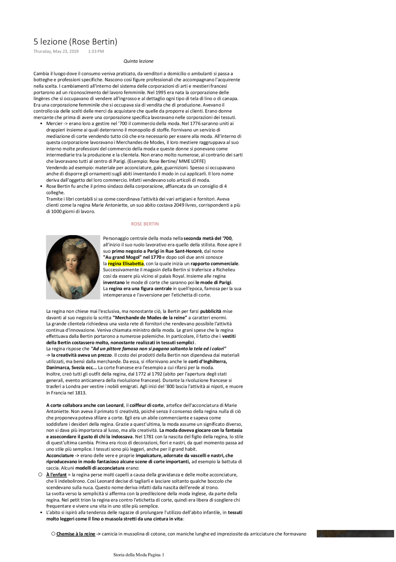 Appunti Storia Della Moda Docsity