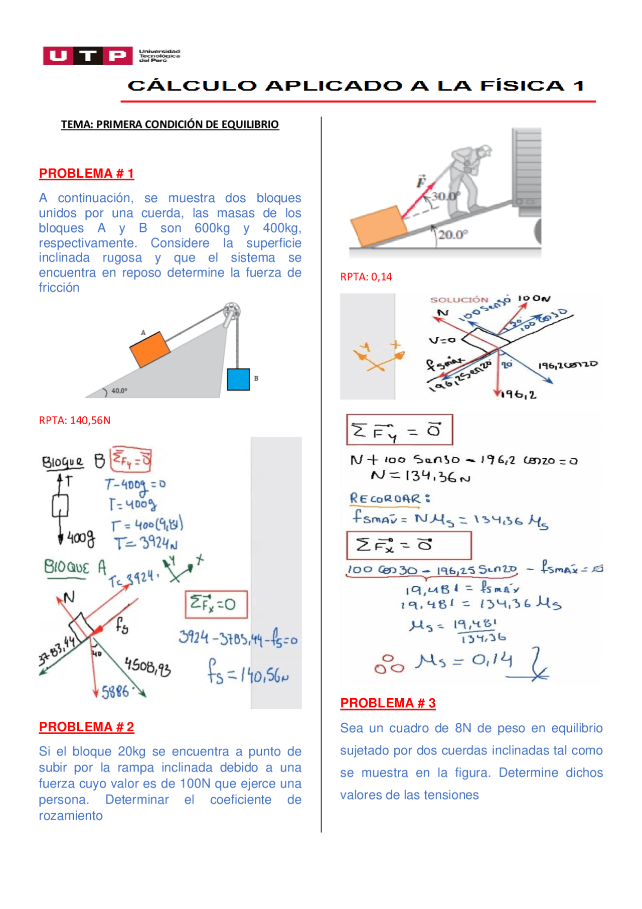 Ejercicios de Estáticas - Docsity
