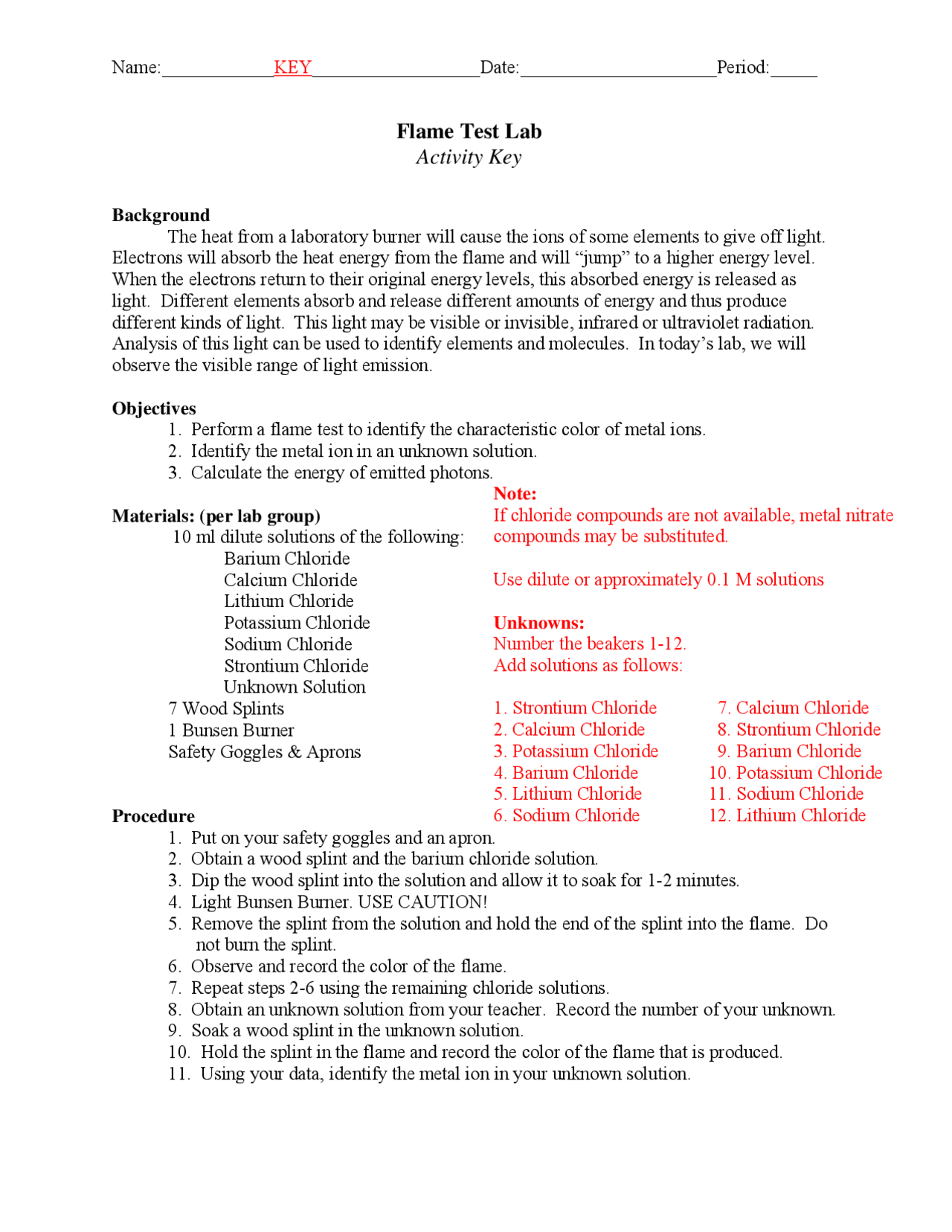Flame Test Lab Worksheet Activity With Answers Key Exercises flame-test-lab-worksheet-activity-with-answers-key-exercises