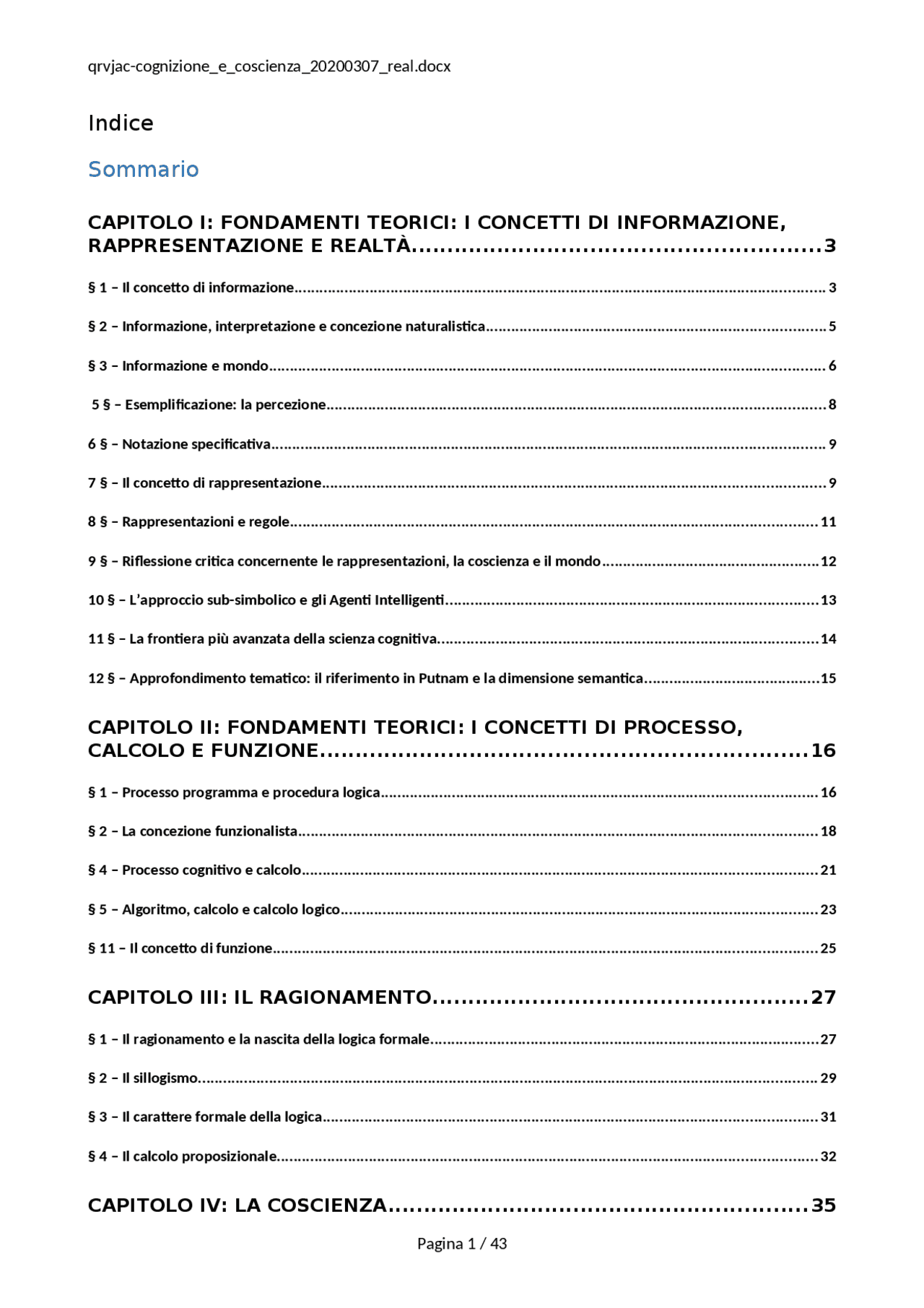 Cognizione e Coscienza (Aldo Stella) Riassunto Completo - Docsity