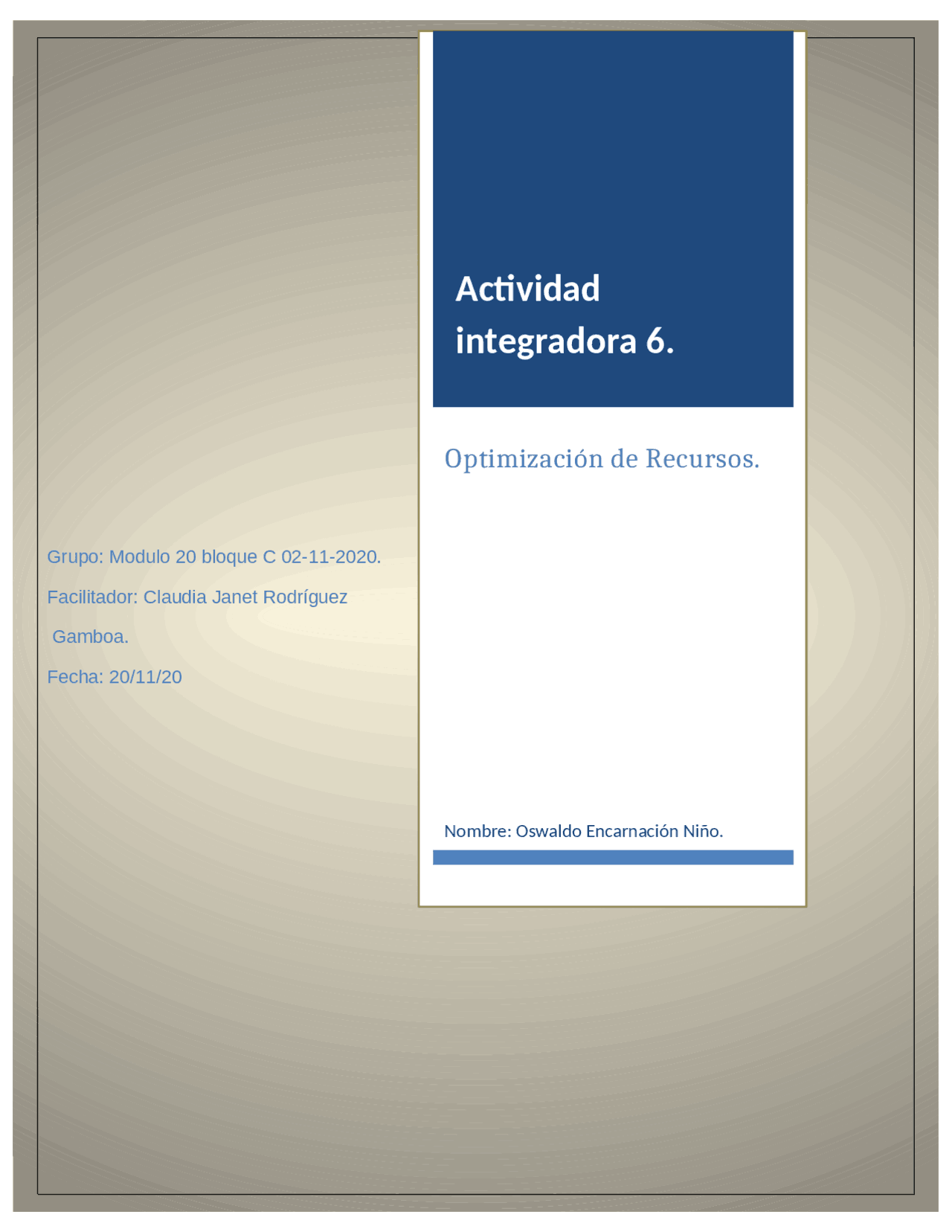 Actividad integradora - Docsity