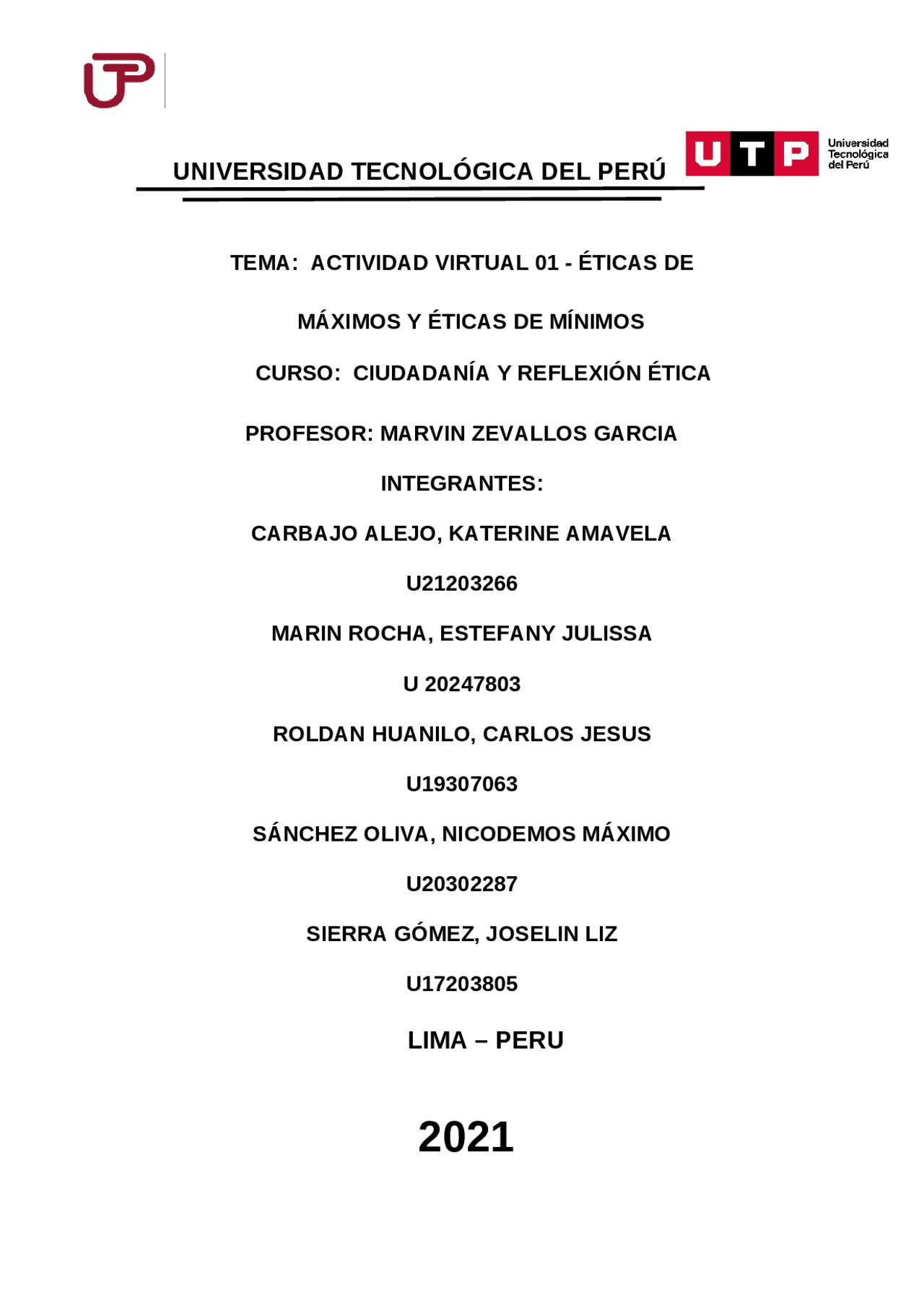 Etica Tarea Virtual 1 Semana 4 Ejercicios De Ética Docsity