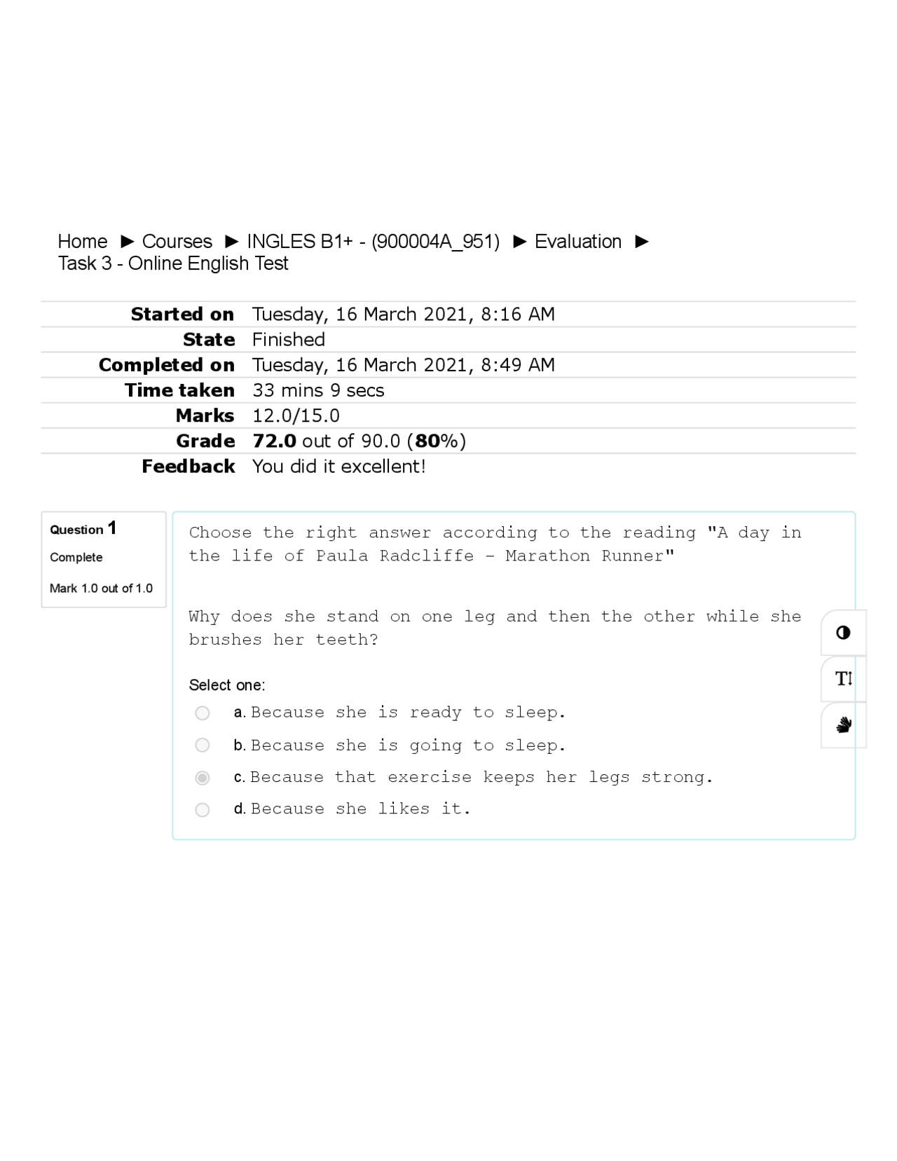 Task 3 Quiz 2 Del Curso Ingles 1 Intento 3 Exámenes De Inglés