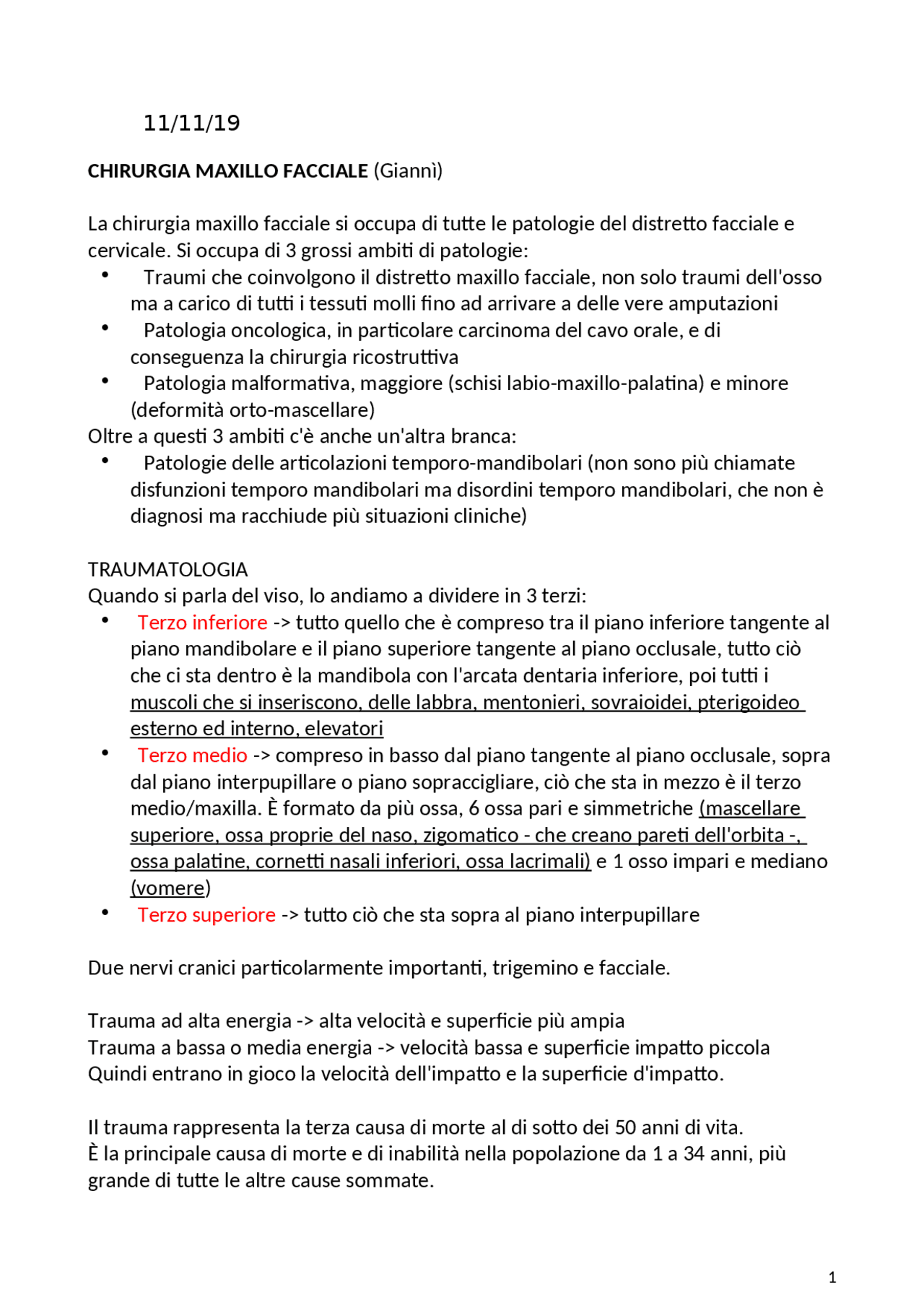 Chirurgia Maxillo Facciale Docsity