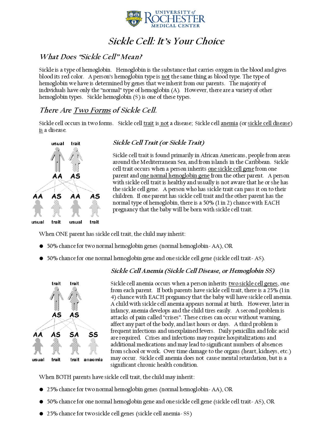 DNA Sickle Cell Anemia Genetics Worksheet - Docsity