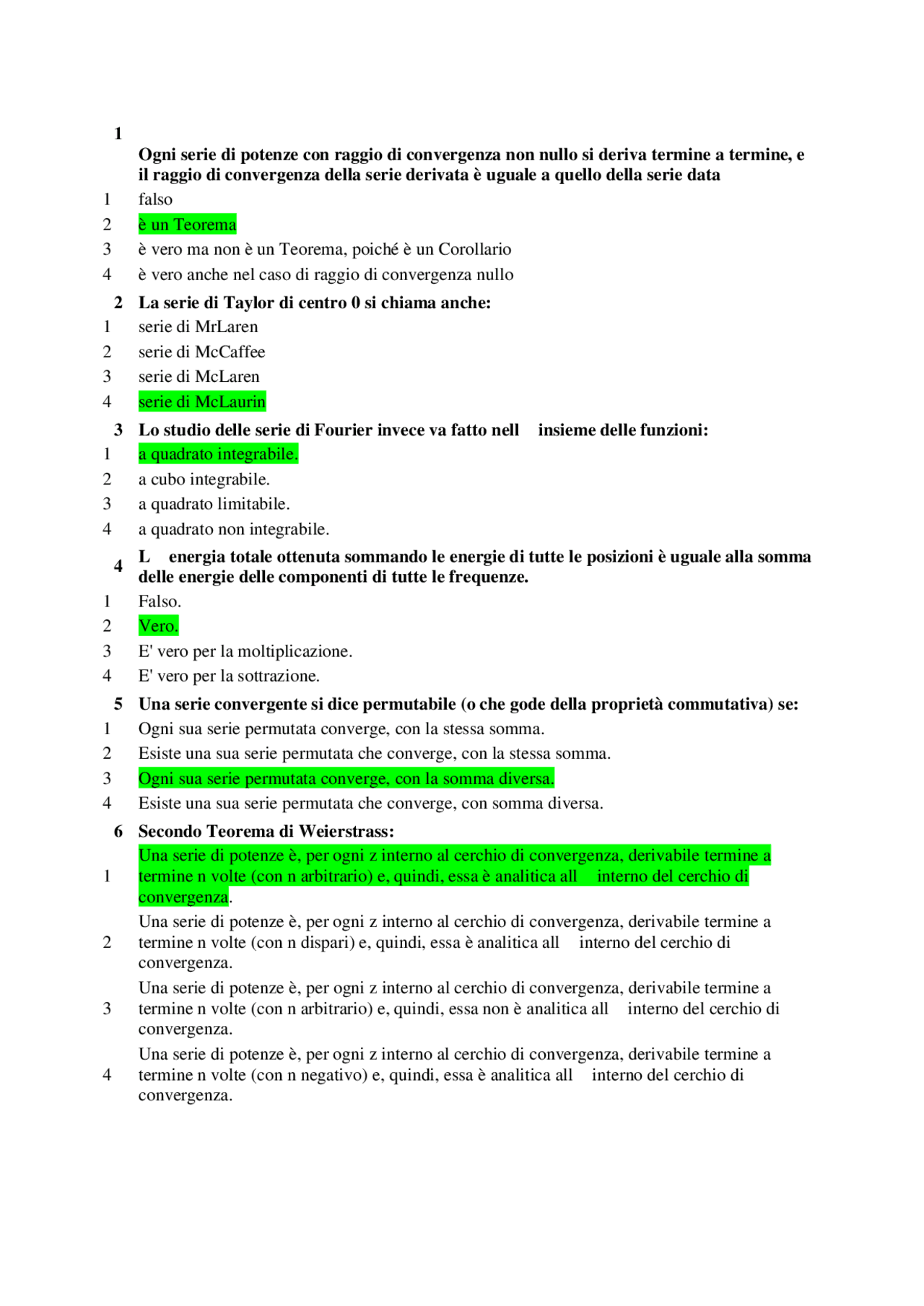 (Nuovo 2021) Analisi numerica / Contiene più del 90% delle domande che si trovano all'esame ...