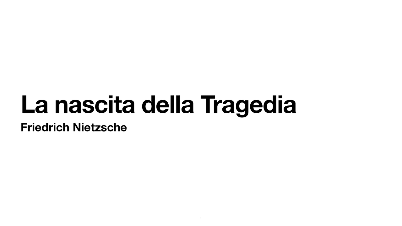 Nascita Della Tragedia Fnietzsche Docsity