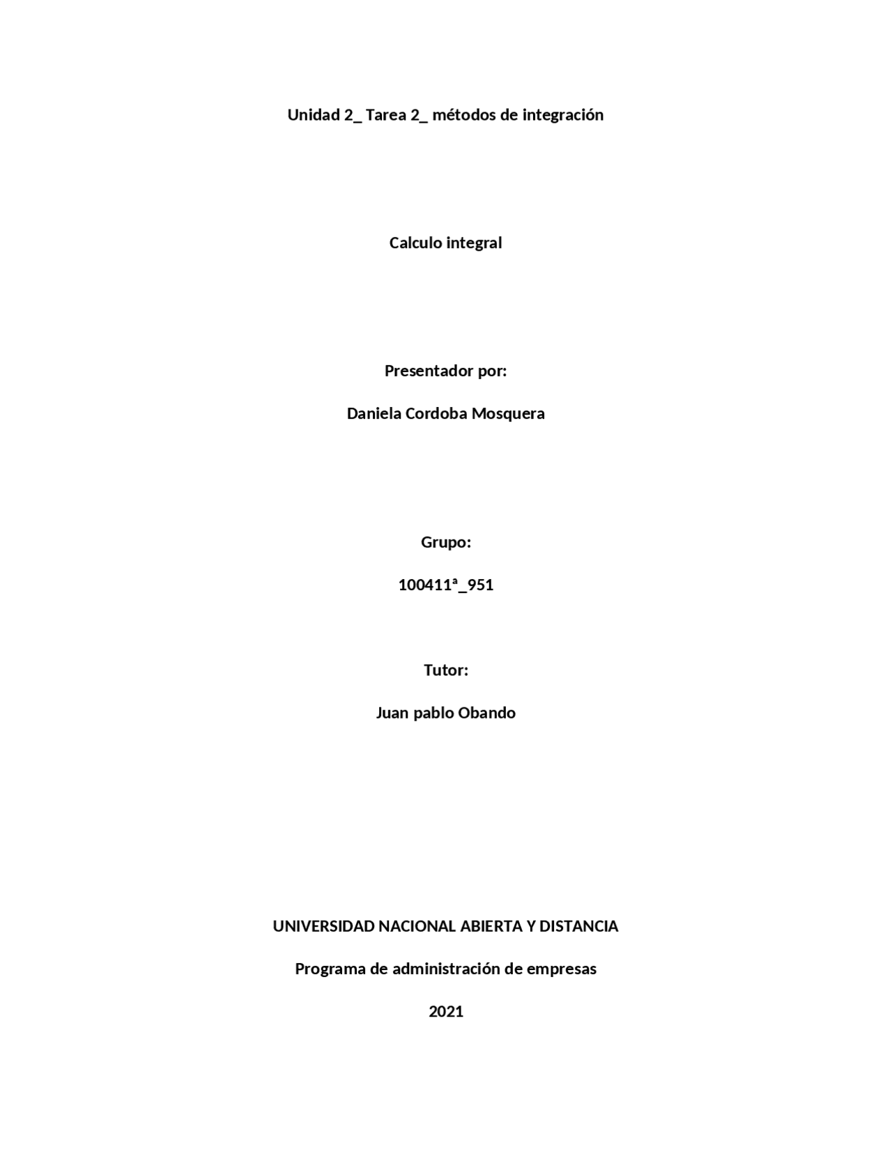 Metodos De Integracion Docsity