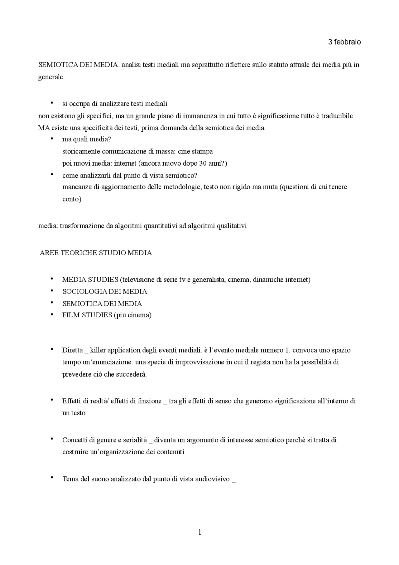 Semiotica Dei Media Appunti Spaziante Appunti Di Semiotica Docsity