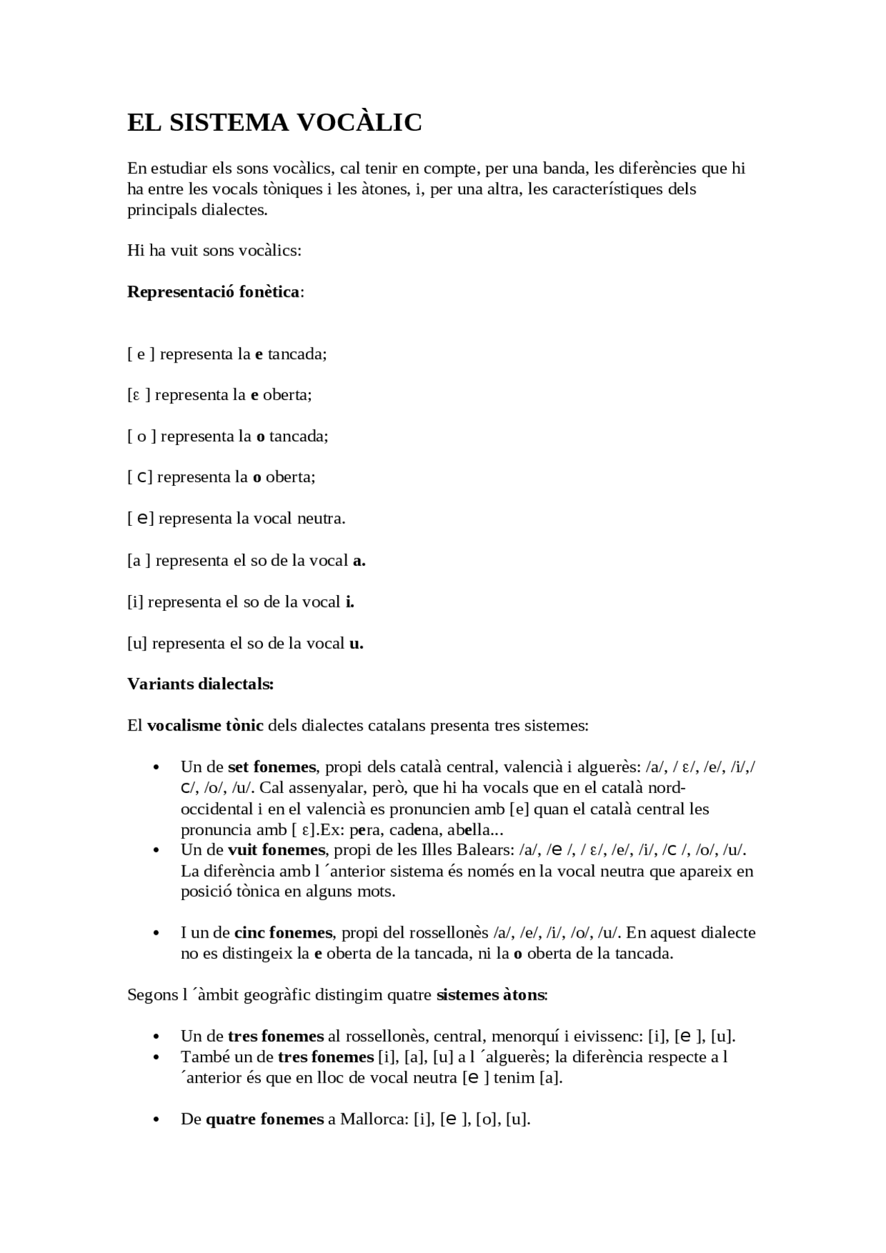 Vocabulario catalán - Docsity