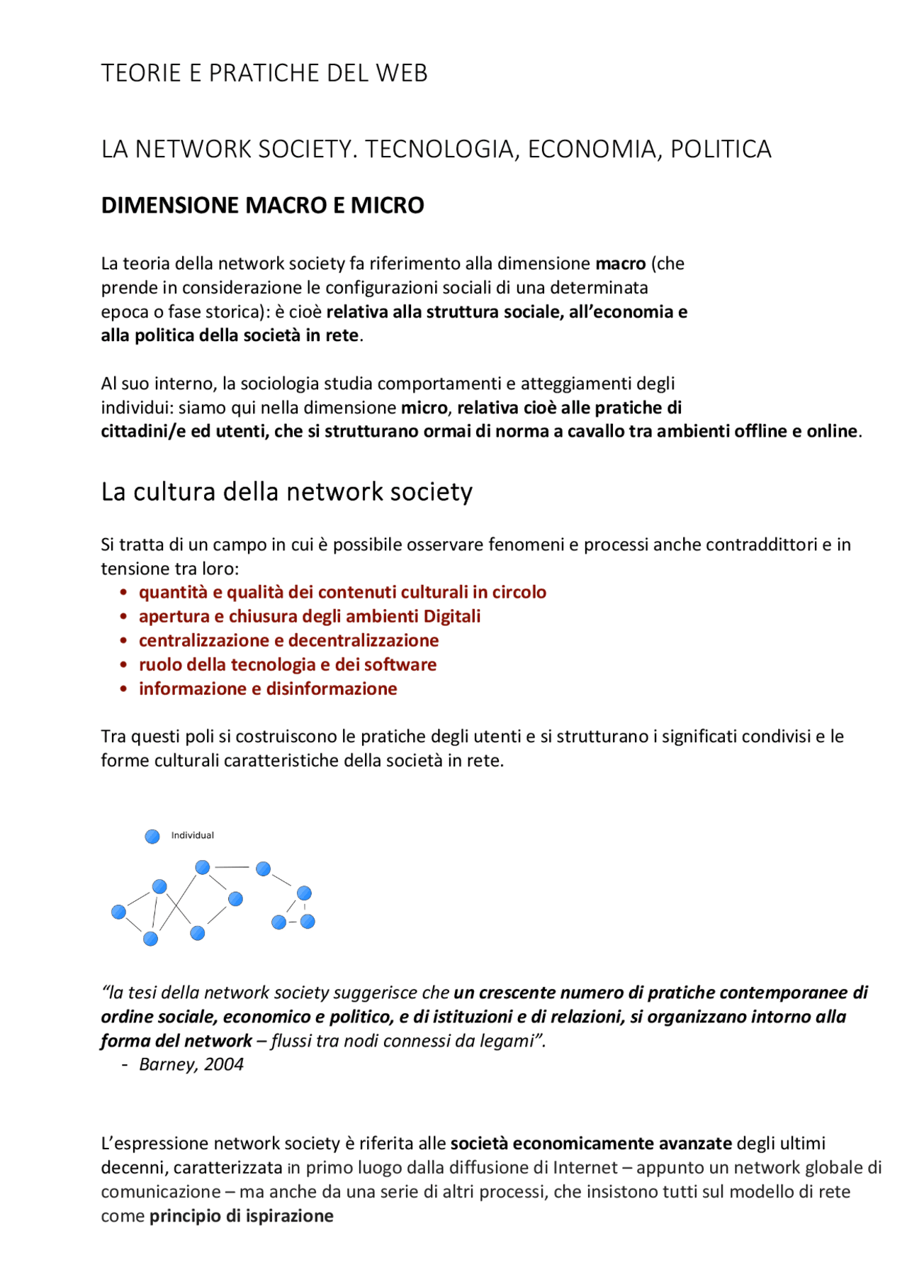 Teorie E Pratiche Del Web A Miconi Docsity