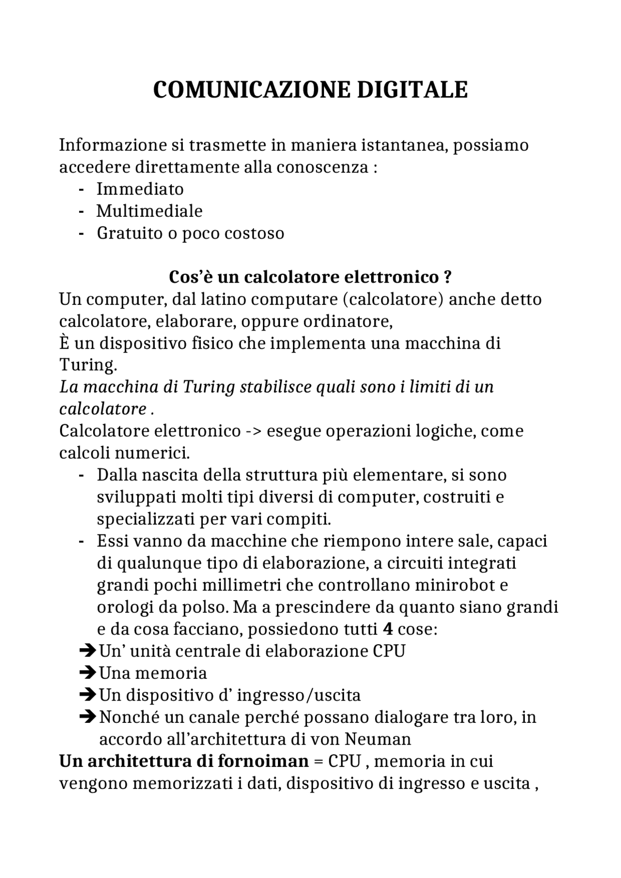 Appunti Delle Lezioni Di Comunicazione Digitale Docsity