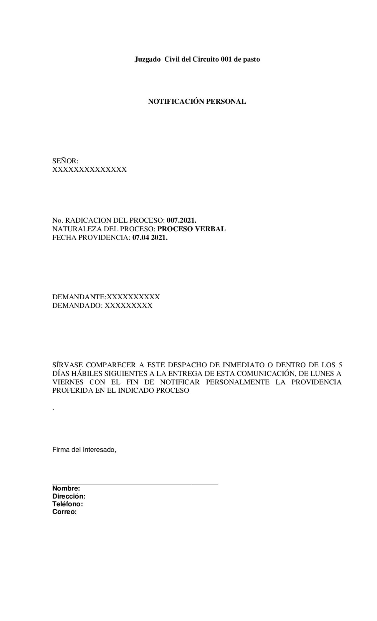 NOTIFICACIONES PERSONAL Y POR AVISO - Docsity