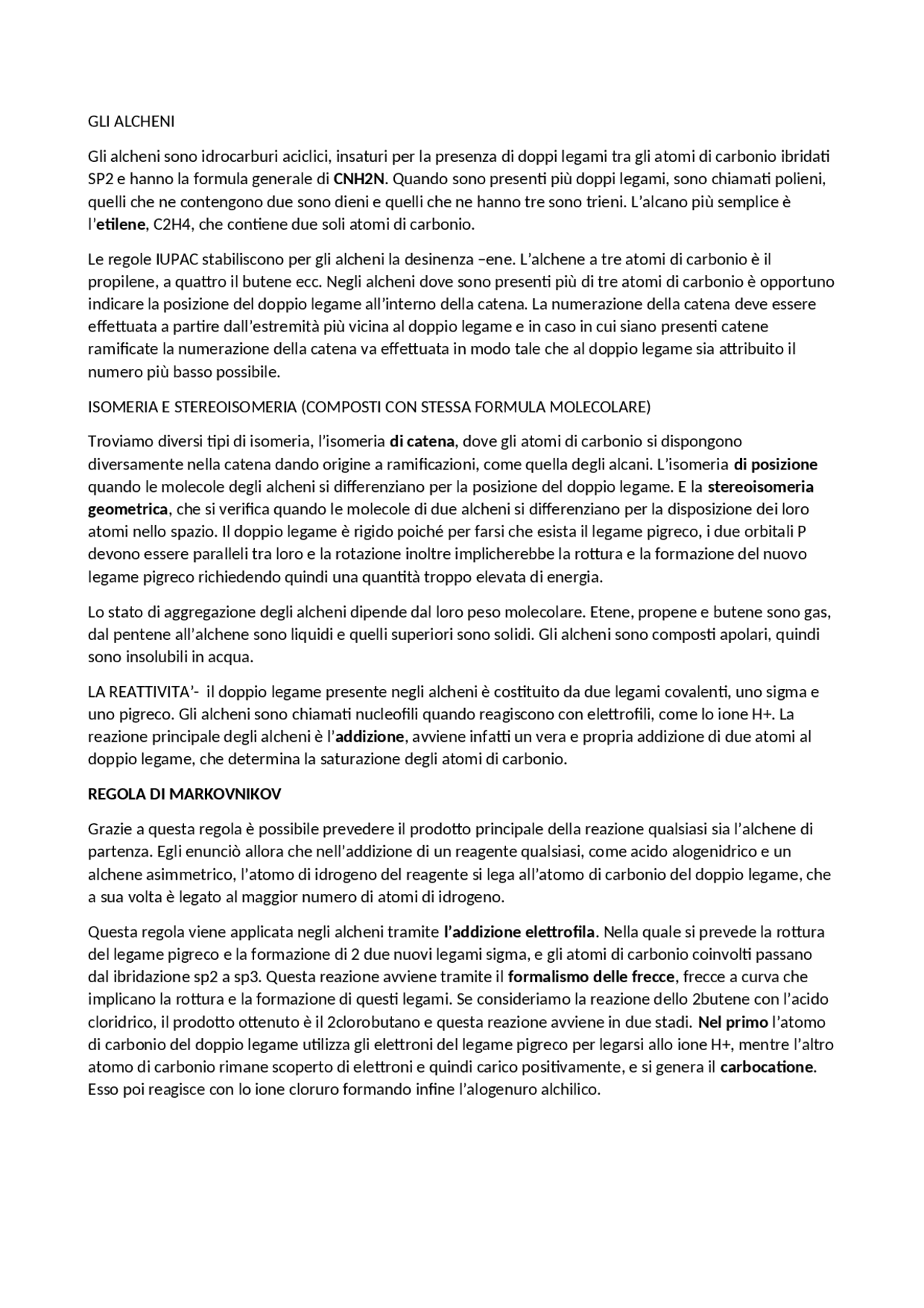 Riassunto Alcheni Appunti Docsity