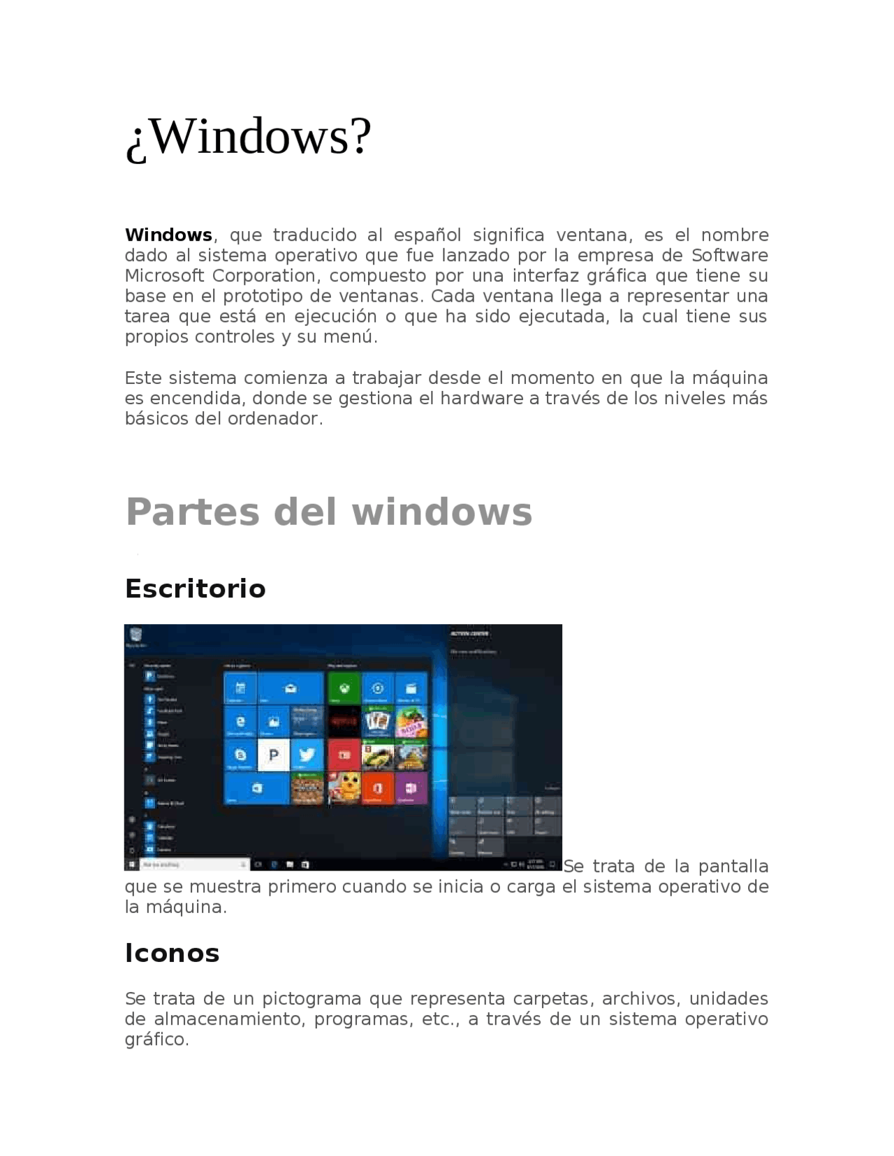 ¿Que es windows? la explicacion de las partes | Resúmenes de Tecnología ...