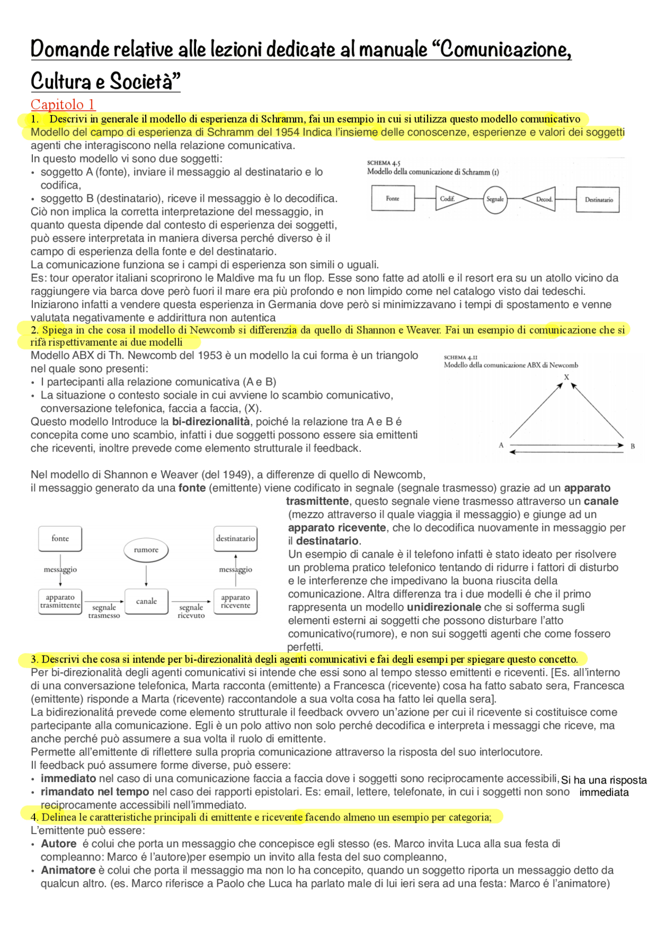 Domande E Risposte Esame Di Sociologia Della Comunicazione” Docsity