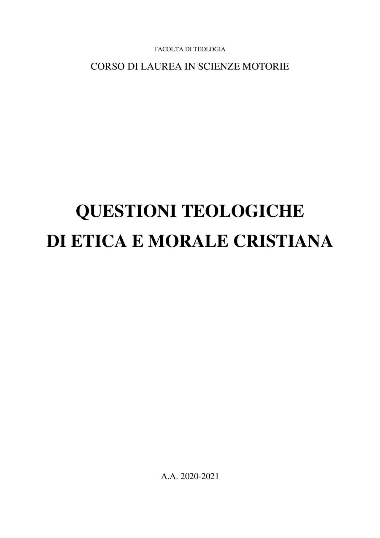 Riassunto Teologia Iii Docsity