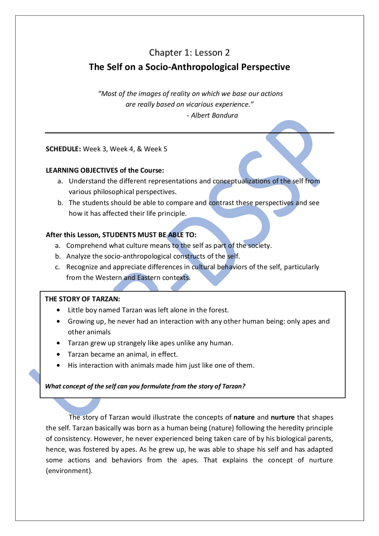 Understanding The Self Assignments Psychology Docsity