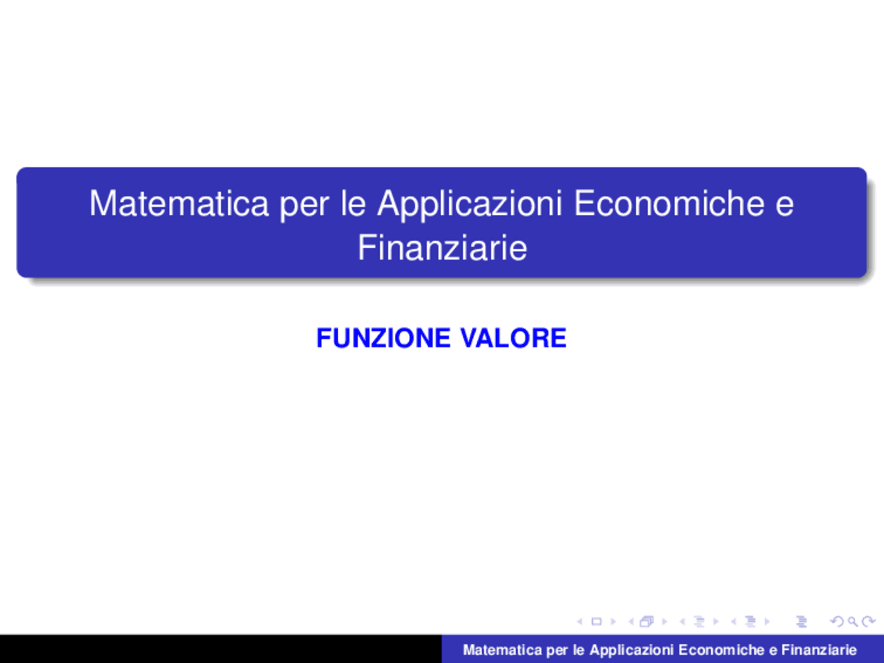 Matematica Finanziaria Lucidi 1 Parte Docsity
